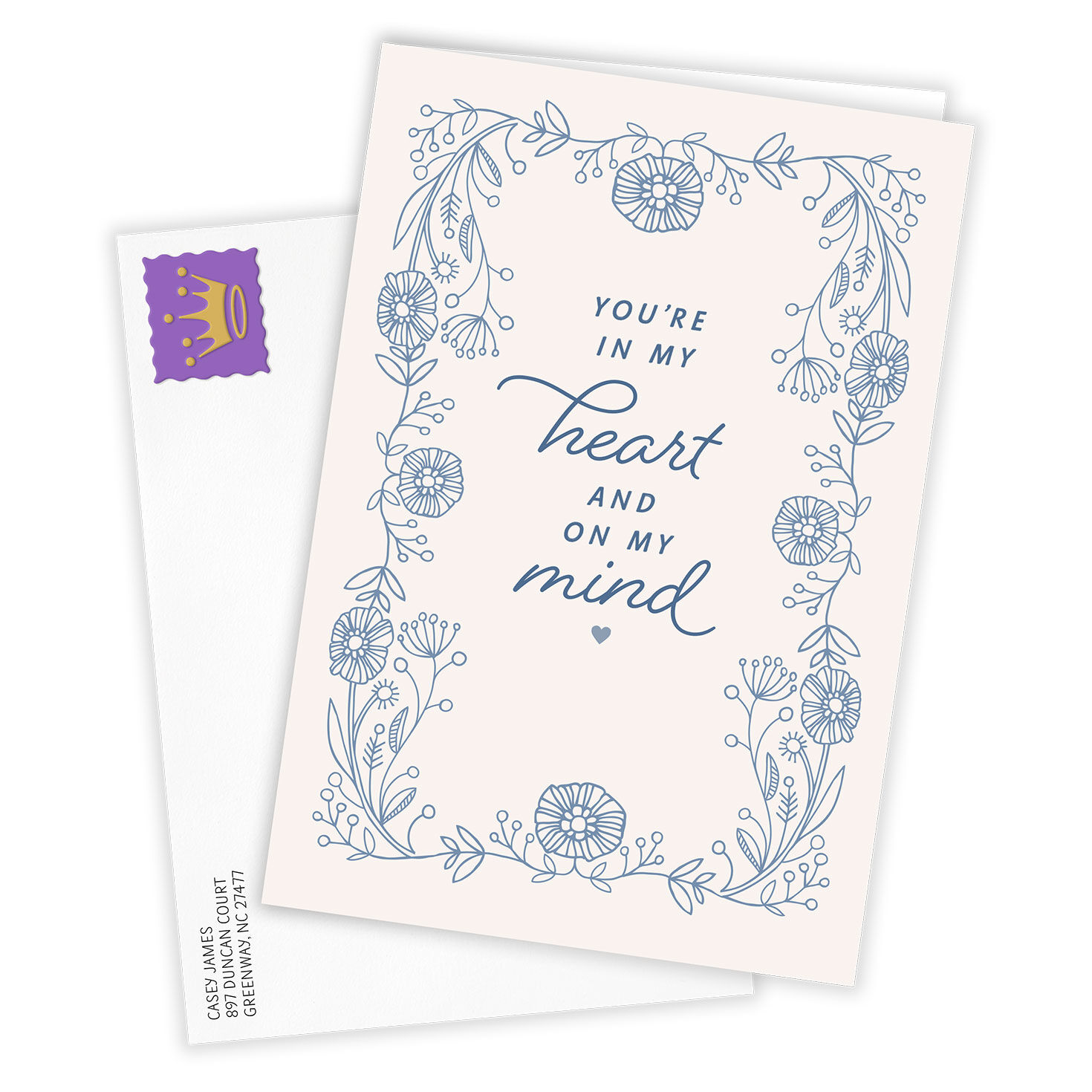 In My Heart and On My Mind Custom Mother's Day Card - Greeting Cards ...