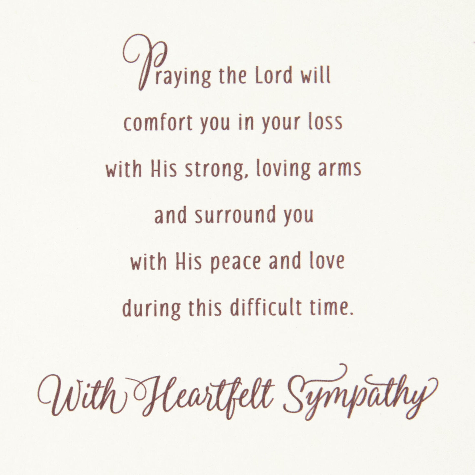 Cherished Memories Religious Sympathy Card for Loss of Loved One ...