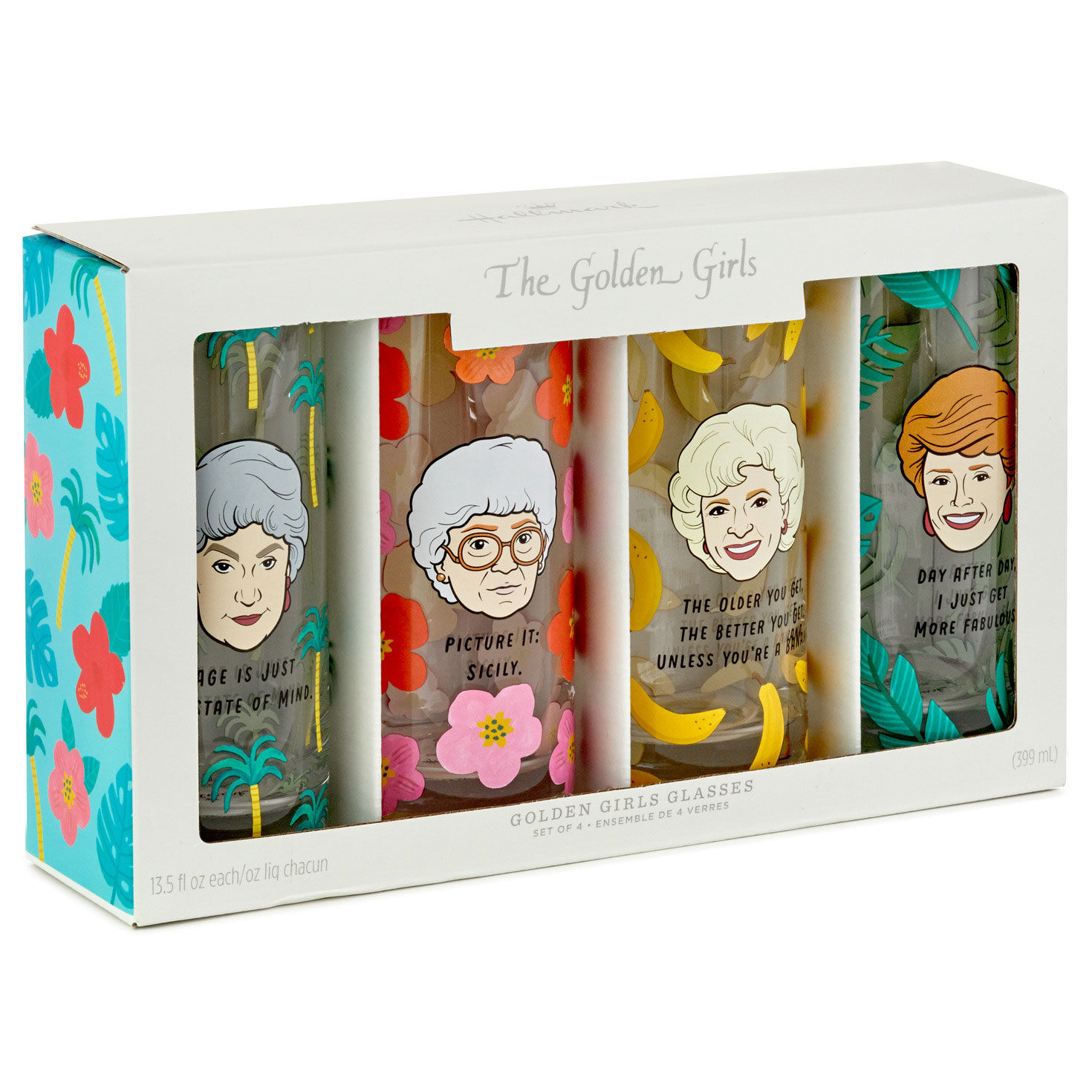 The Golden Girls Glasses, Set of 4 - Glassware | Hallmark