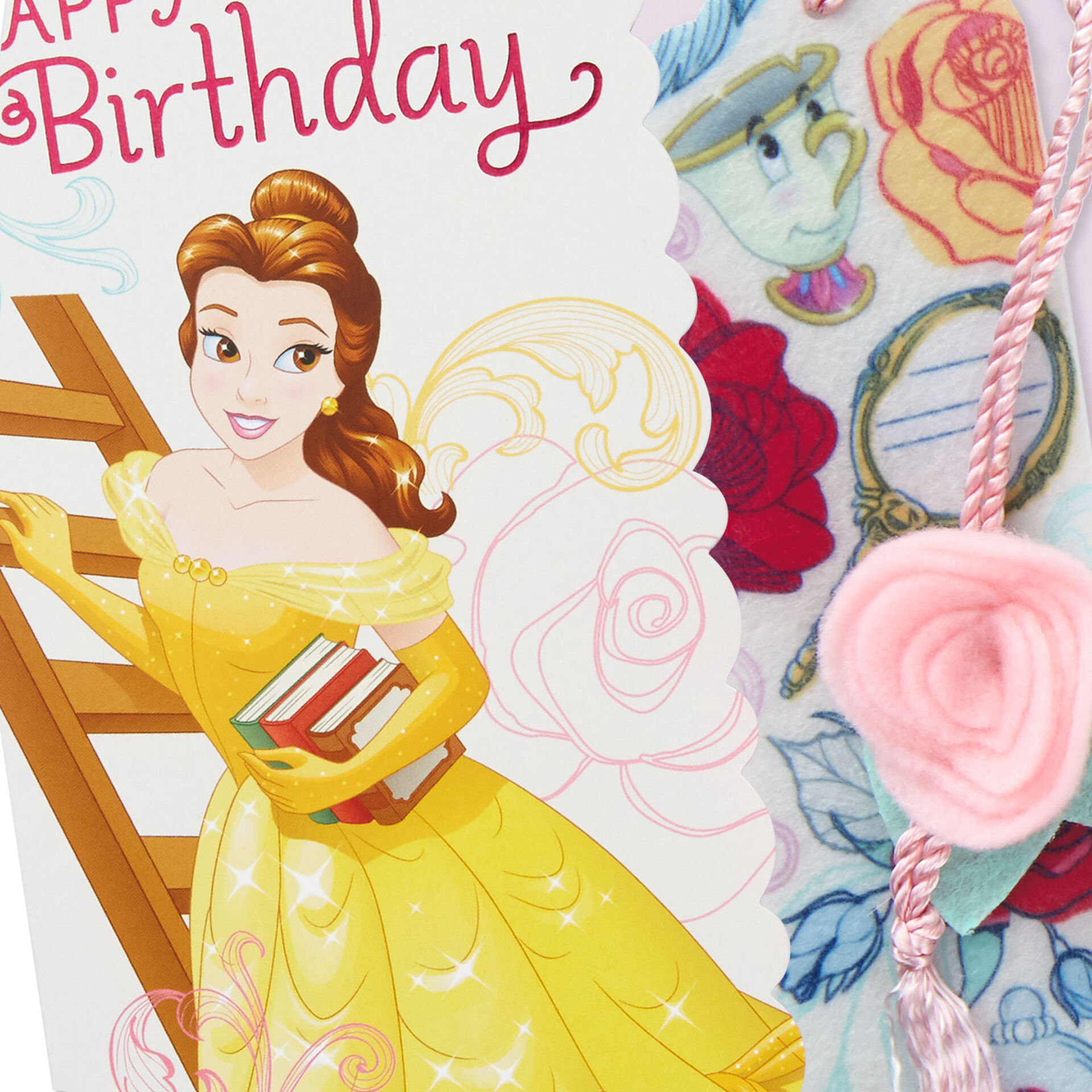 Beauty and the Beast Belle Birthday Card With Bookmark - Greeting Cards ...