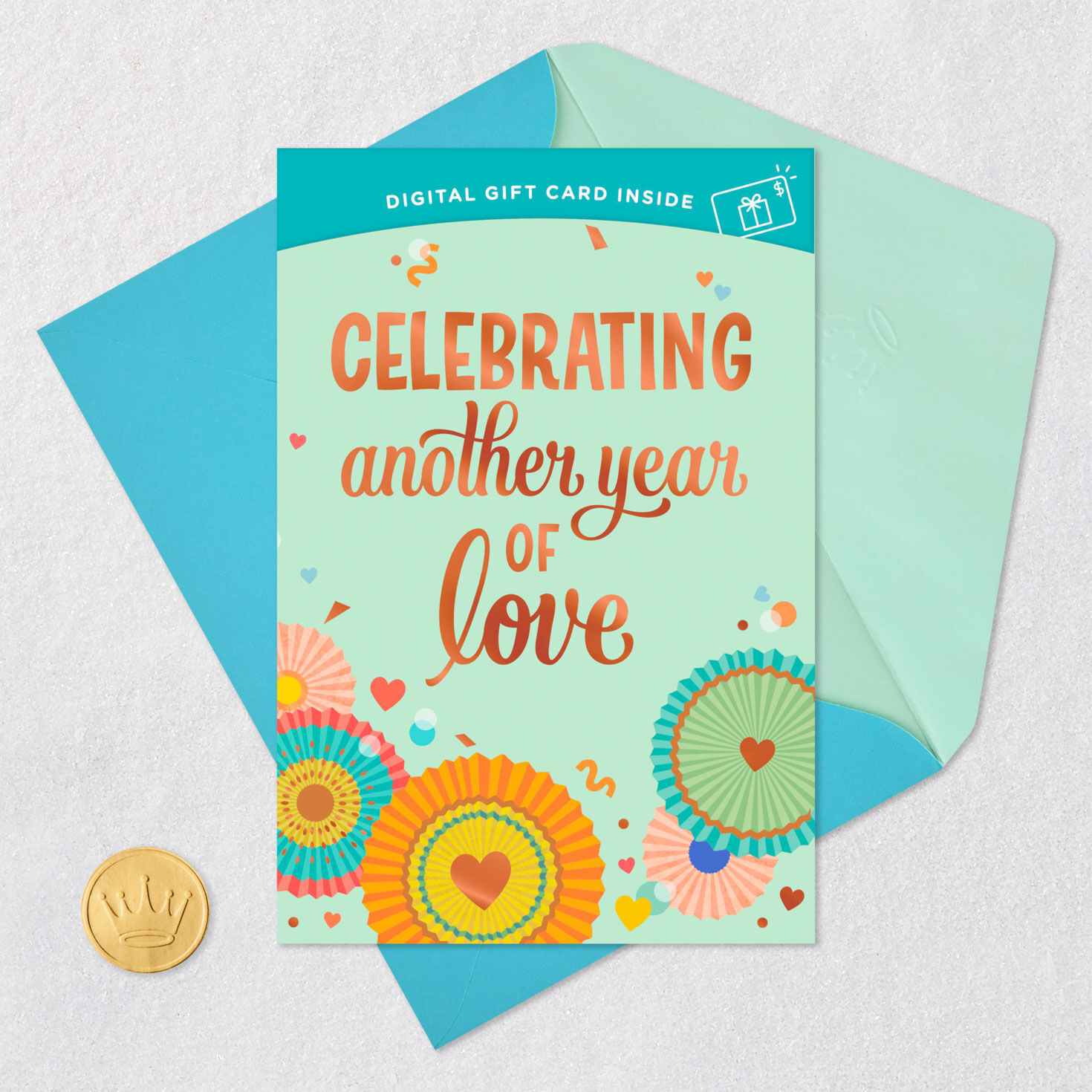 Another Year of Love Gift Card Greeting Anniversary Card - Greeting ...