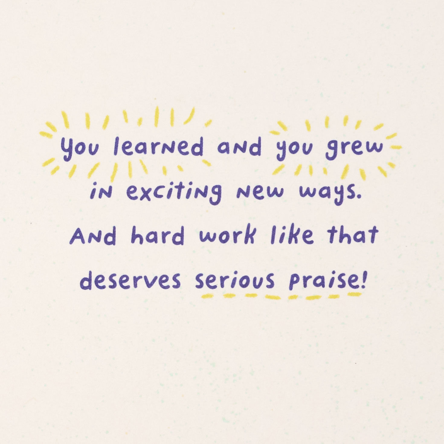 Hard Work Deserves Serious Praise Elementary School Graduation Card ...