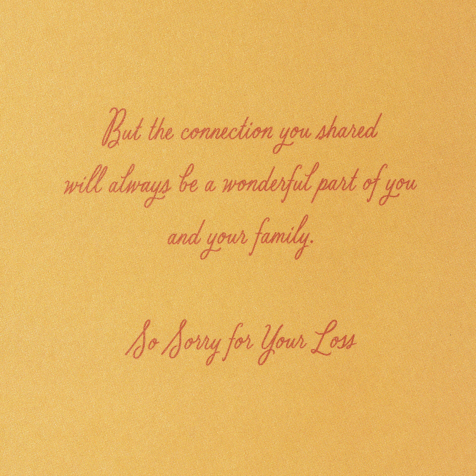 Your Connection Is for Always Sympathy Card for Loss of Family Member ...