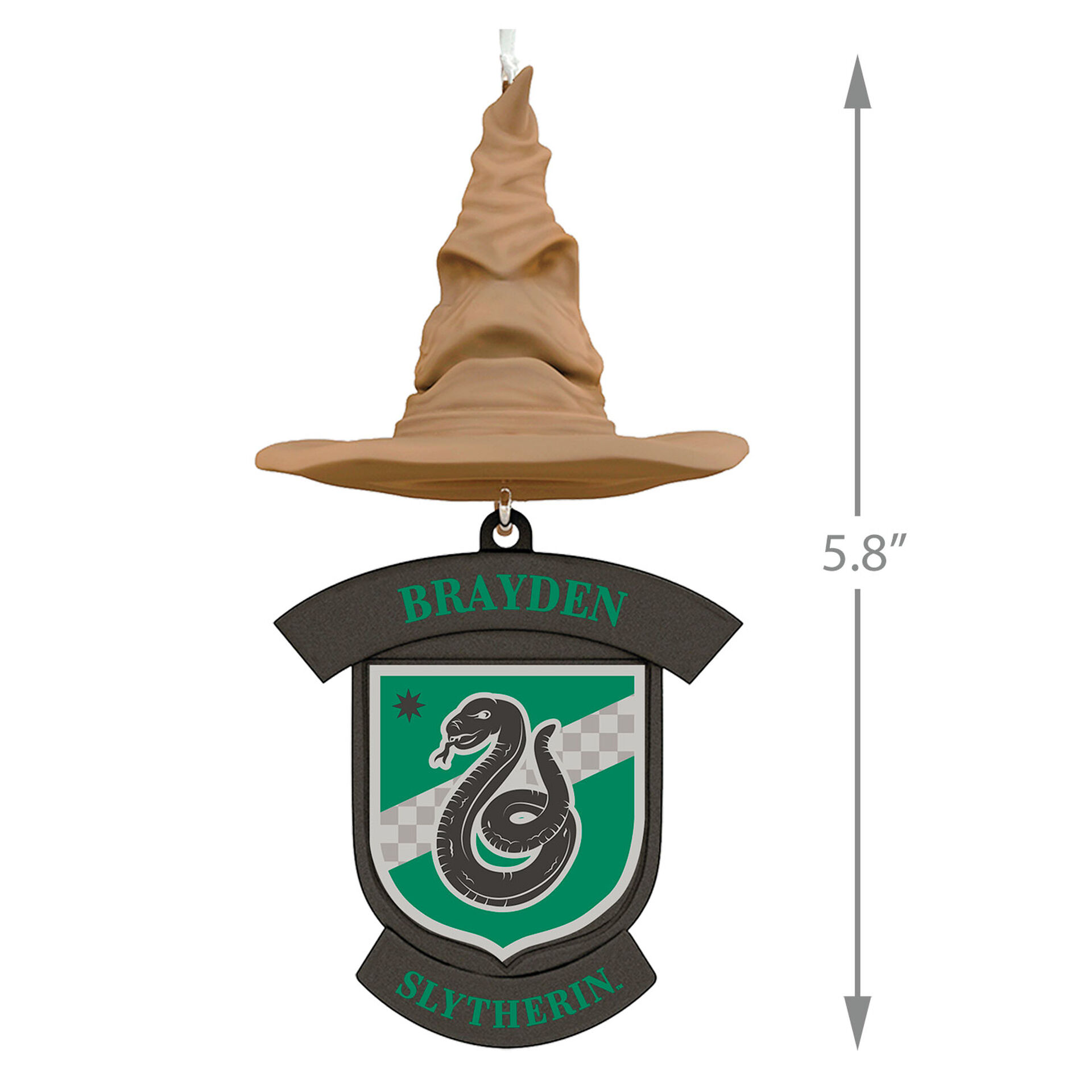 Harry Potter™ Sorting Hat Personalized Text Ornament Slytherin™ Personalized Ornaments Hallmark