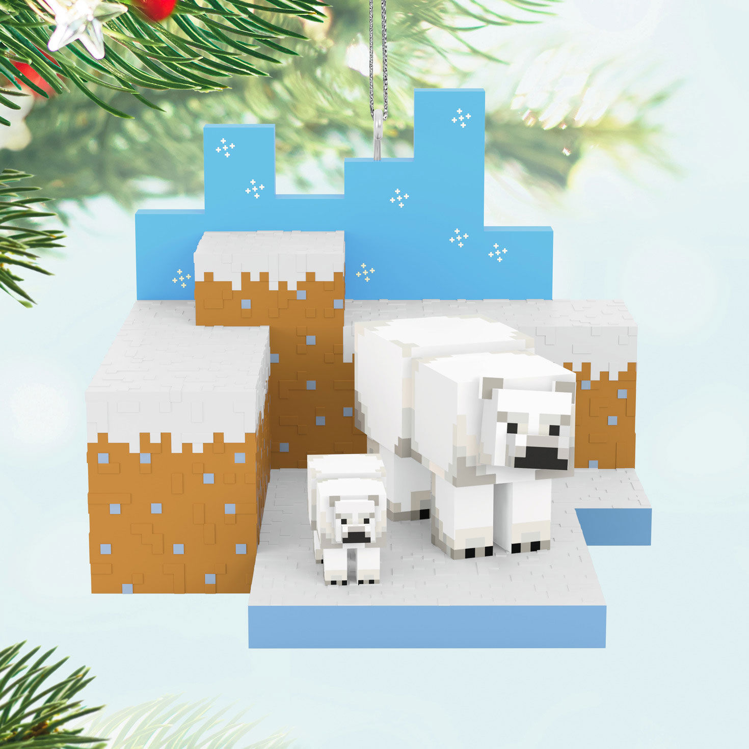 Minecraft Polar Bears in Snowy Tundra Ornament - Keepsake Ornaments ...