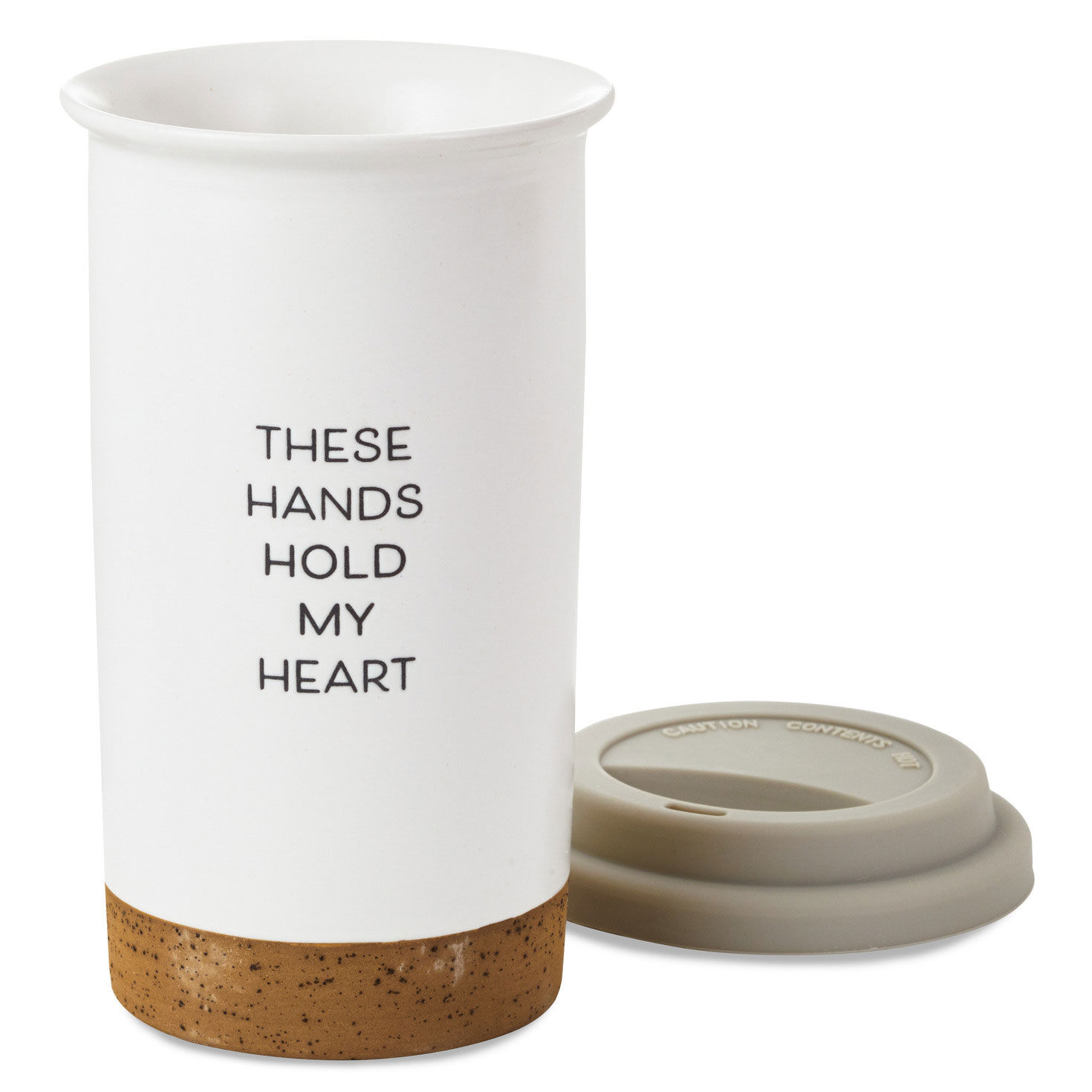 These Hands Hold My Heart Ceramic Travel Mug, 12.5 oz. - Mugs | Hallmark