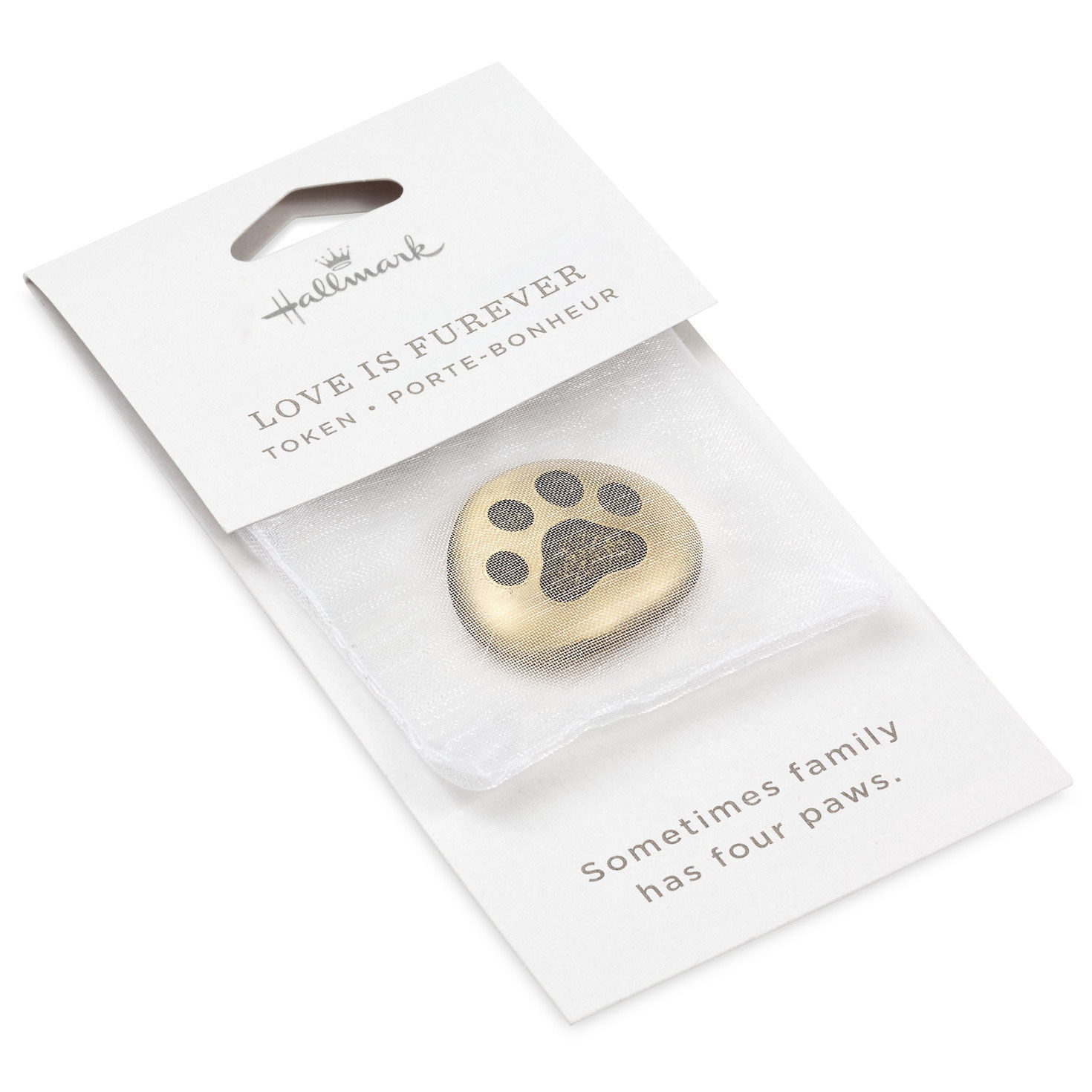 Love Is Furever Paw Print Metal Pocket Token - Tokens & Trinkets | Hallmark