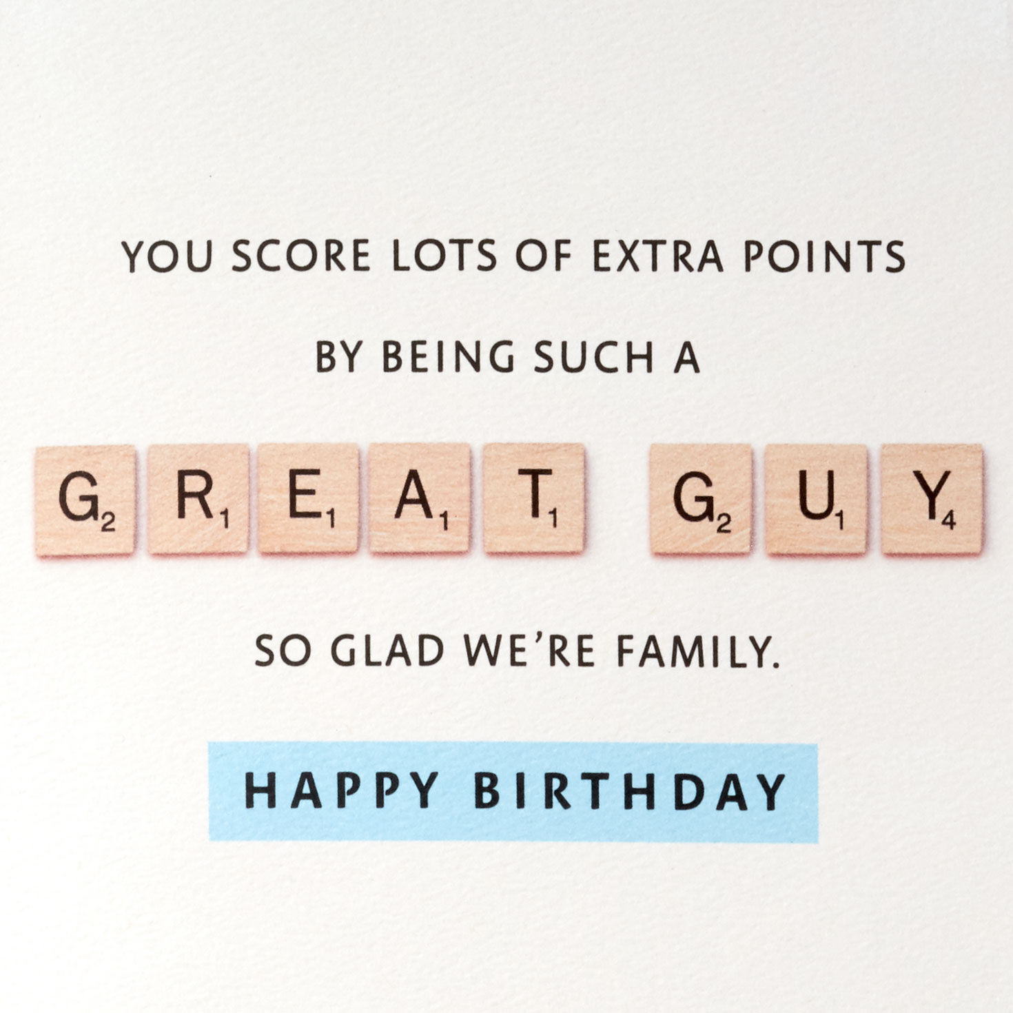 Hasbro® Scrabble® Great Guy Birthday Card for Relative - Greeting Cards ...