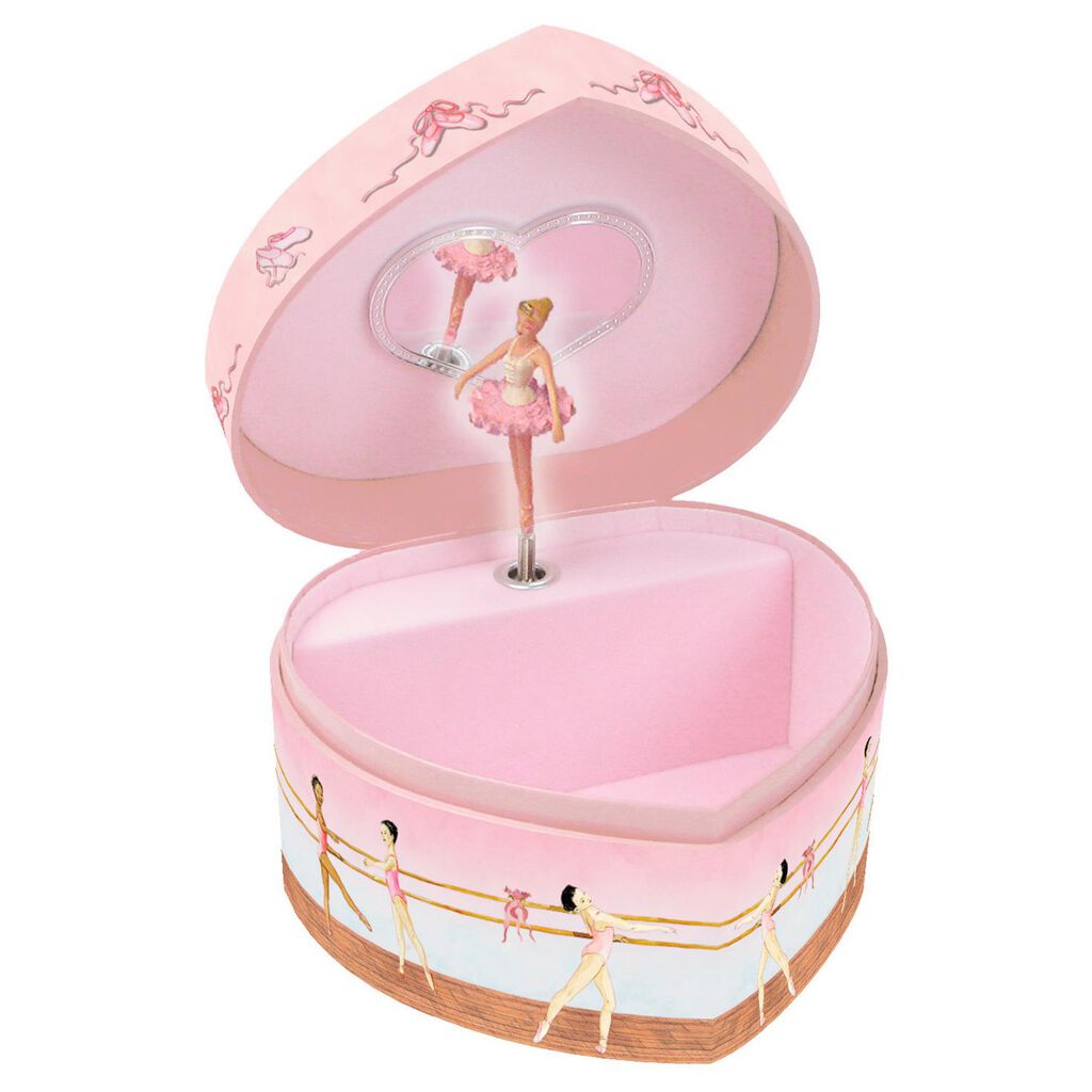 Heart-shaped Pink Ballerina Music Box - Trays & Boxes - Hallmark