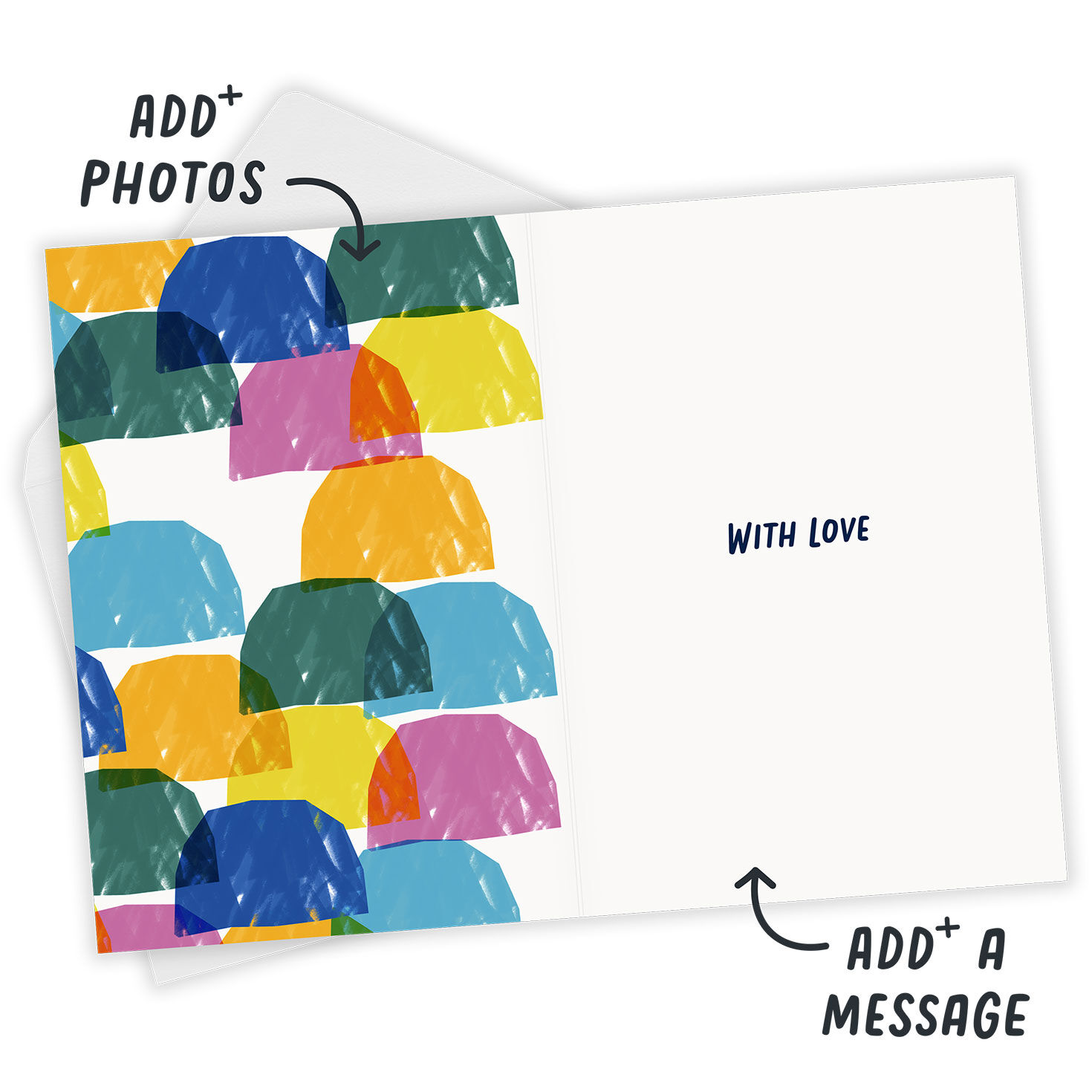Bold and Bright Abstract Shapes Custom Birthday Card - Greeting Cards ...