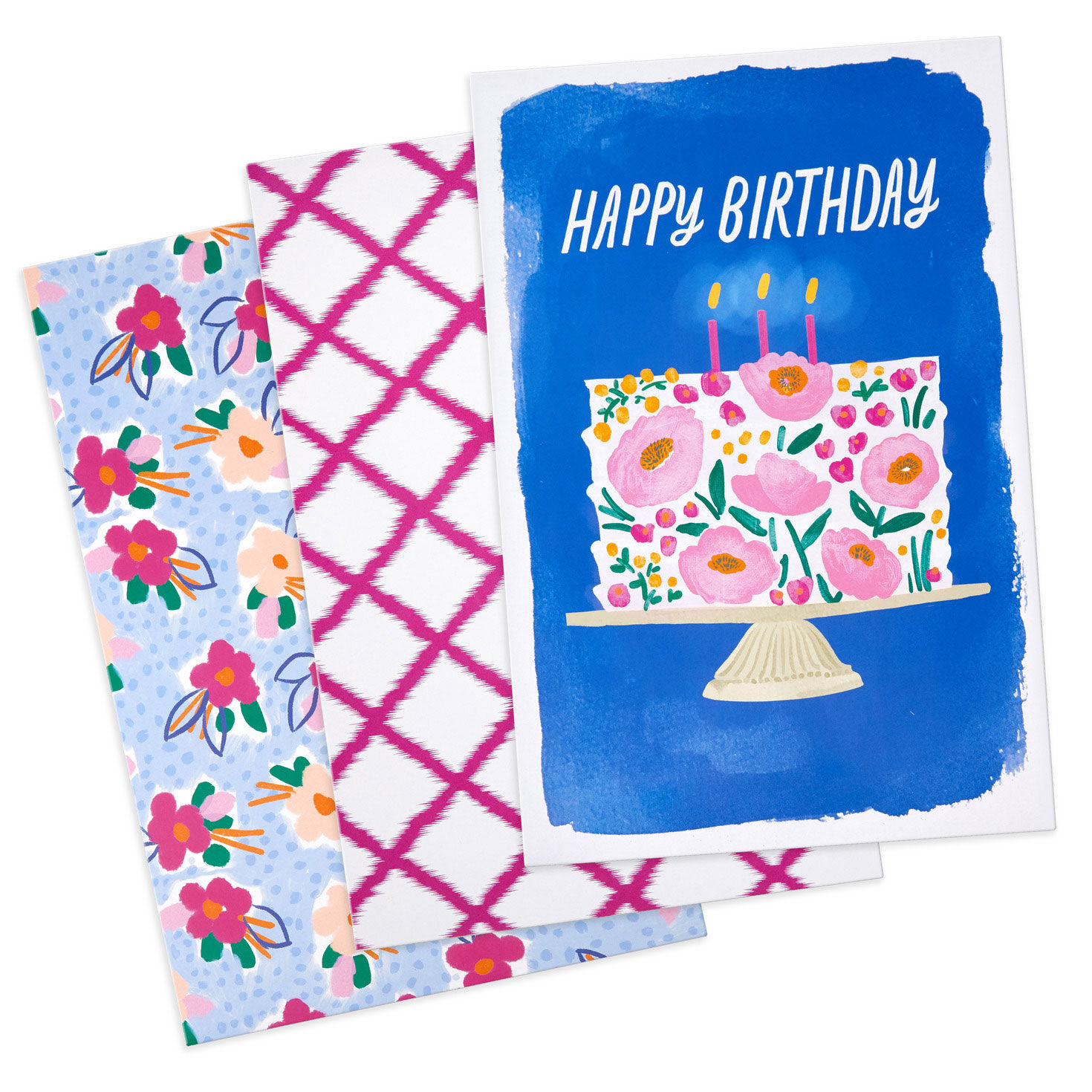 Scalloped Designs on Pink 3-Pack Assorted Medium Gift Box Bundle - Gift ...