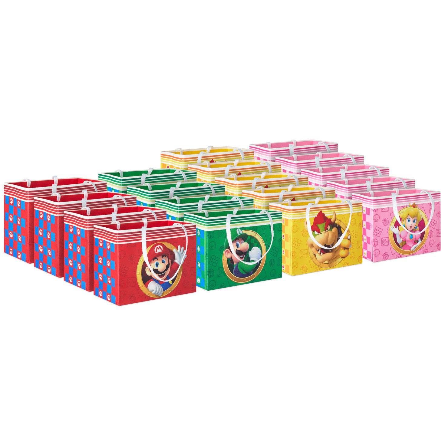 4" Nintendo Super Mario™ Friends Mini Horizontal Gift Bag Bundle, Set ...