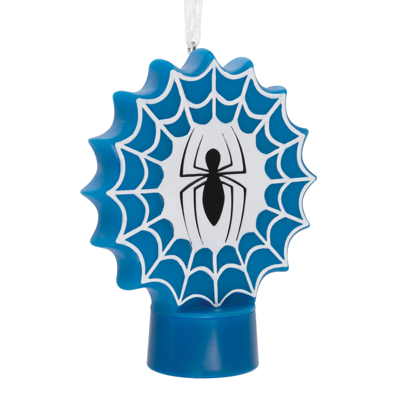 Marvel Spider-Man Face on Web Hallmark Ornament With Light - Hallmark ...