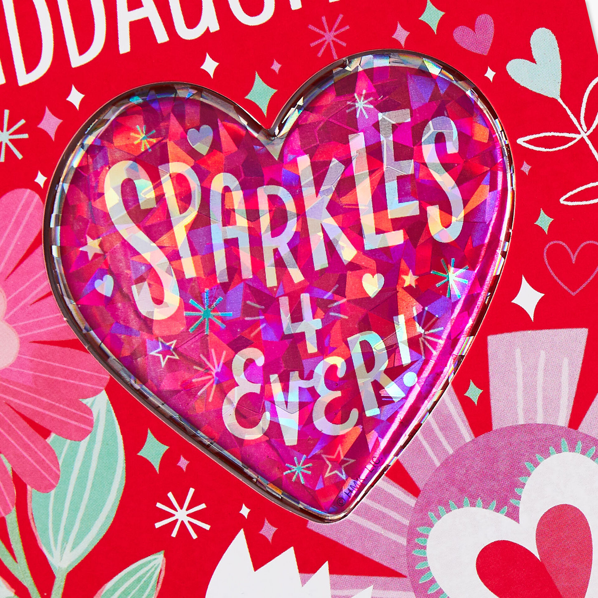 Sparkles Forever Granddaughter Valentine's Day Card With Sticker ...