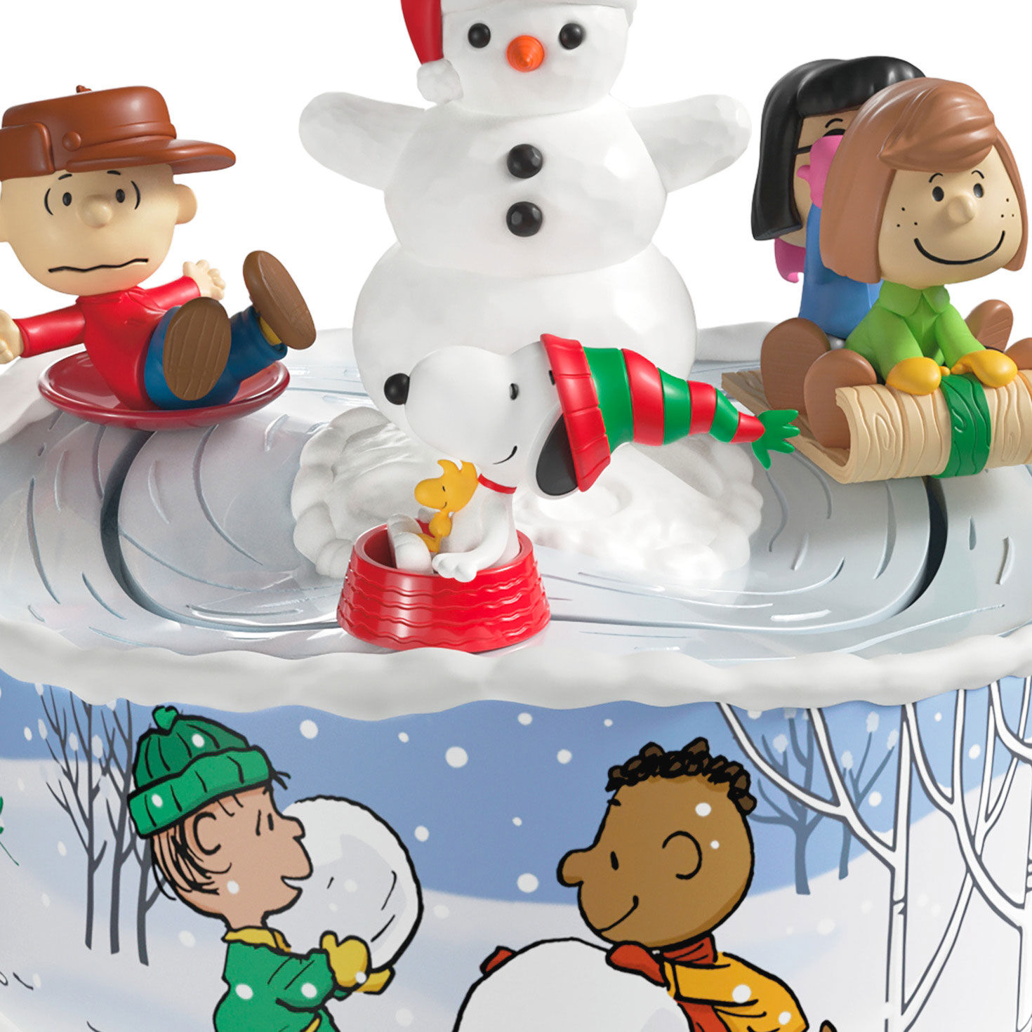 The Peanuts® Gang Let's Go Sledding! Musical Ornament With Light and ...