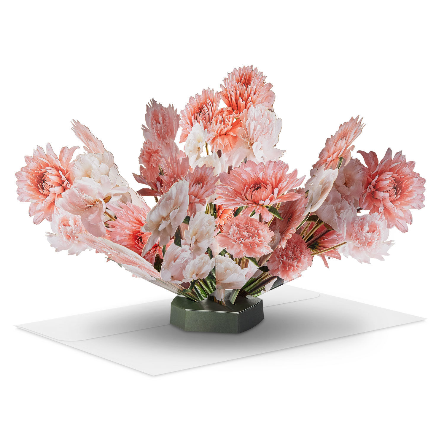 Build-a-Bouquet Pink and White Pop-Up Paper Flowers - Greeting Cards ...