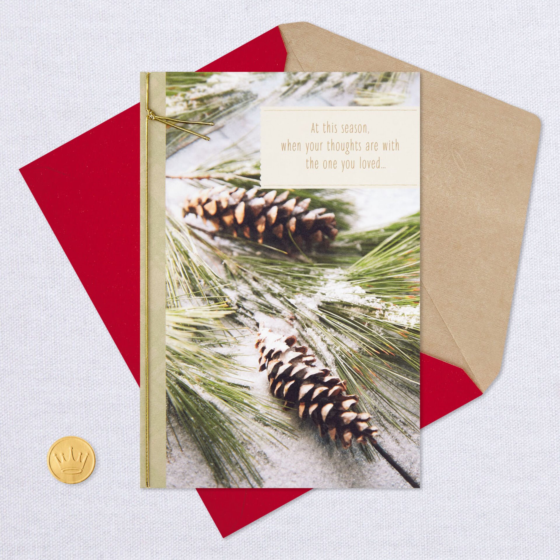 My Thoughts Are With You Christmas Sympathy Card - Greeting Cards ...