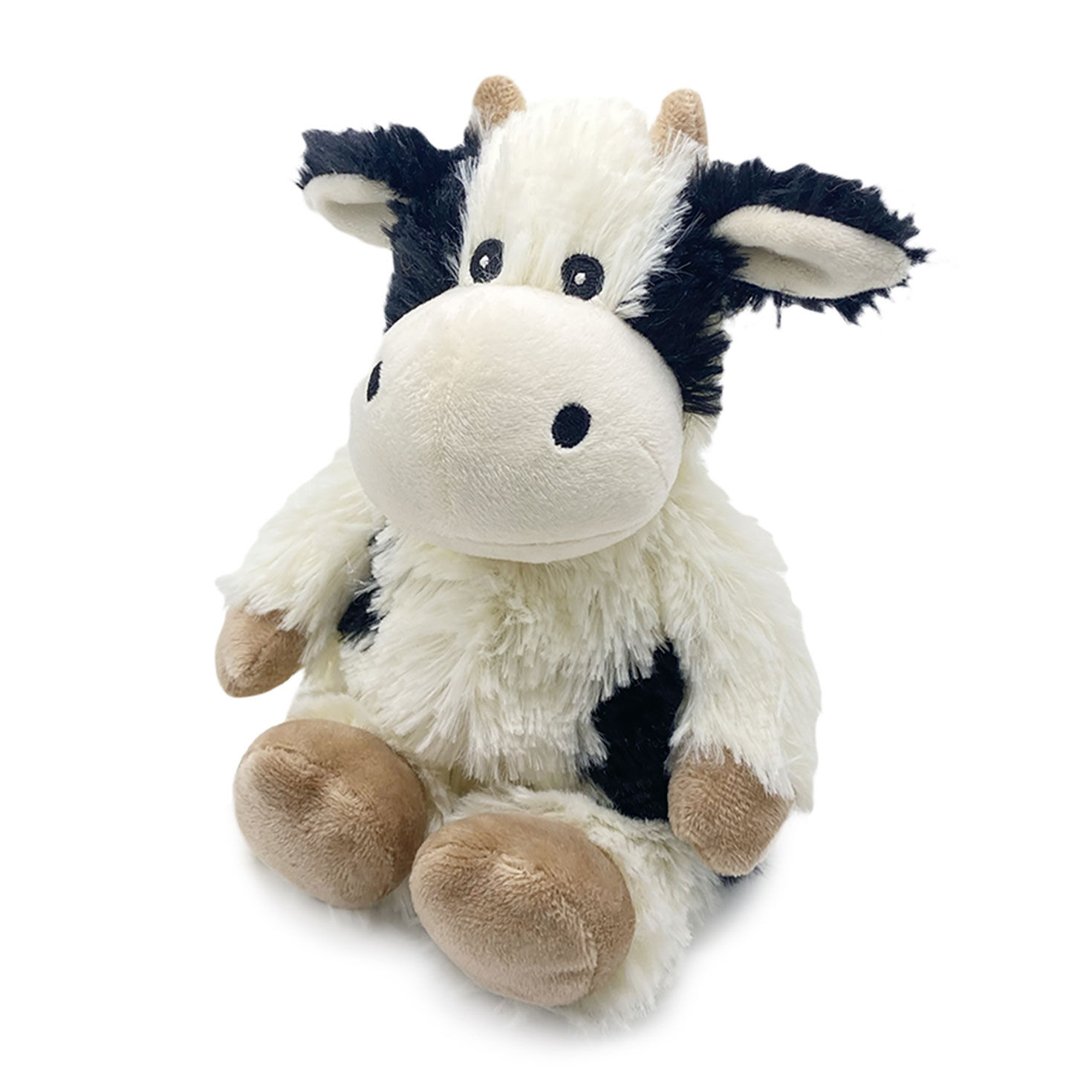 Intelex Warmies Black and White Cow Scented Stuffed Animal, 9 ...