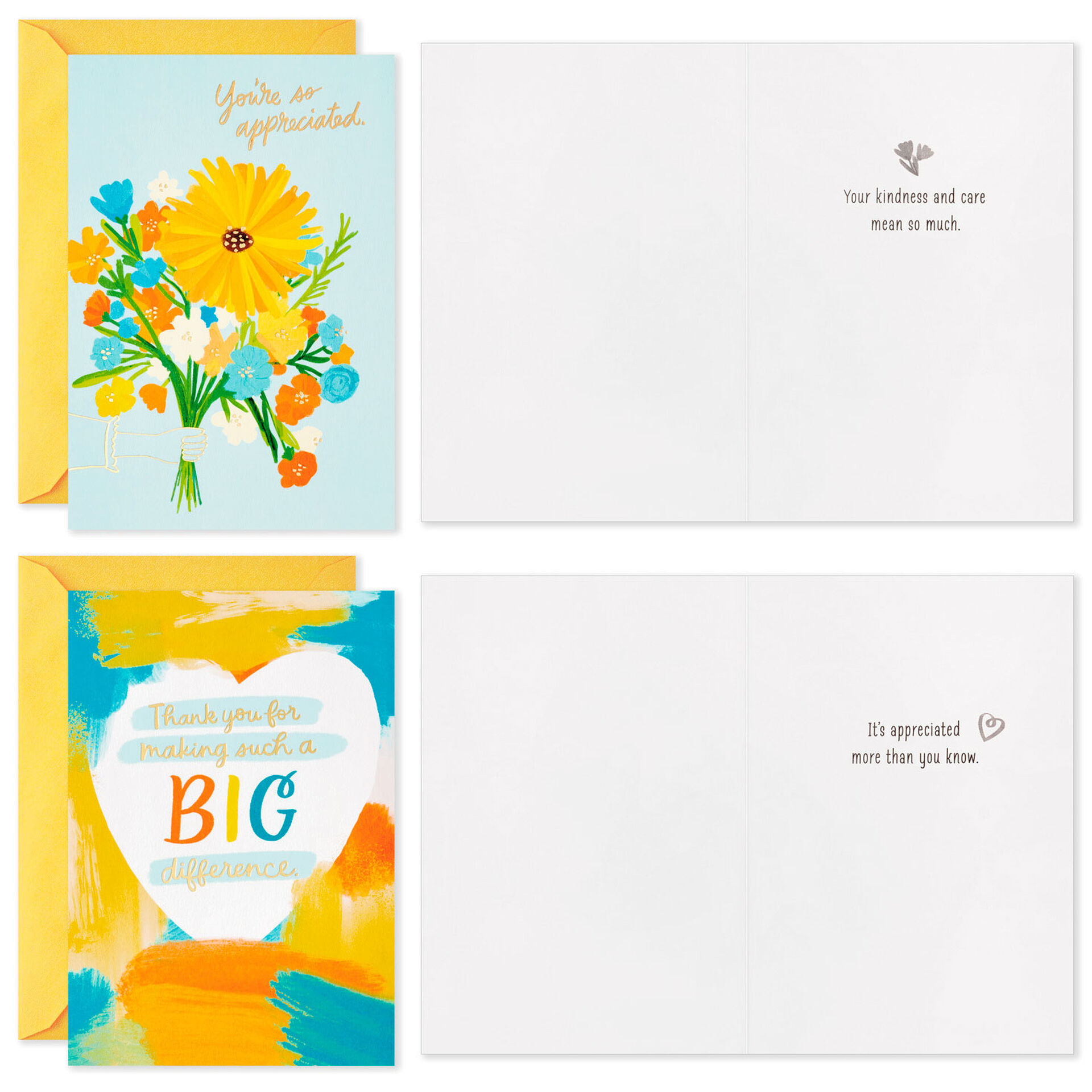 From the Heart Boxed Thank-You Cards Assortment, Pack of 16 - Boxed ...