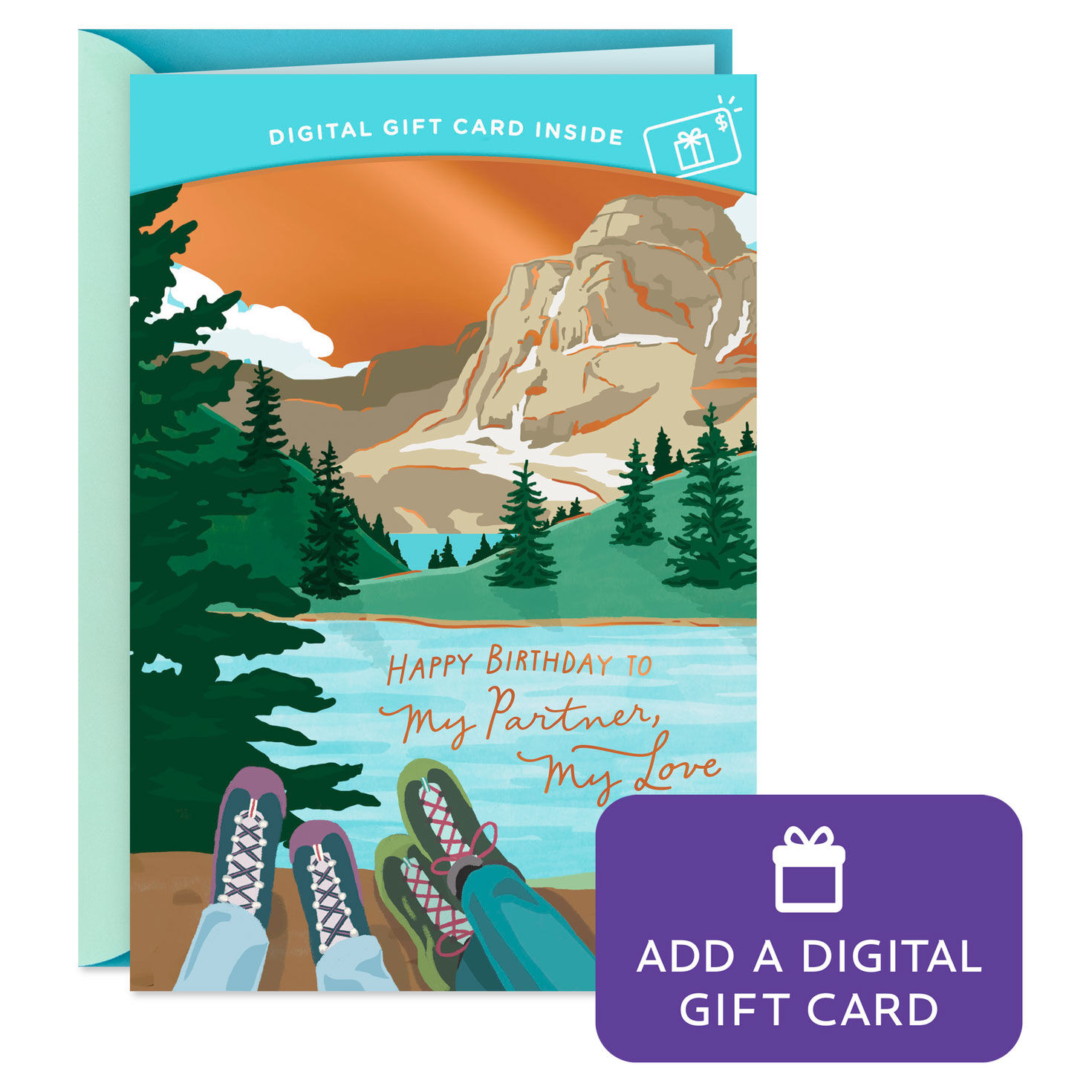 My Partner, My Love Gift Card Greeting Romantic Birthday Card ...