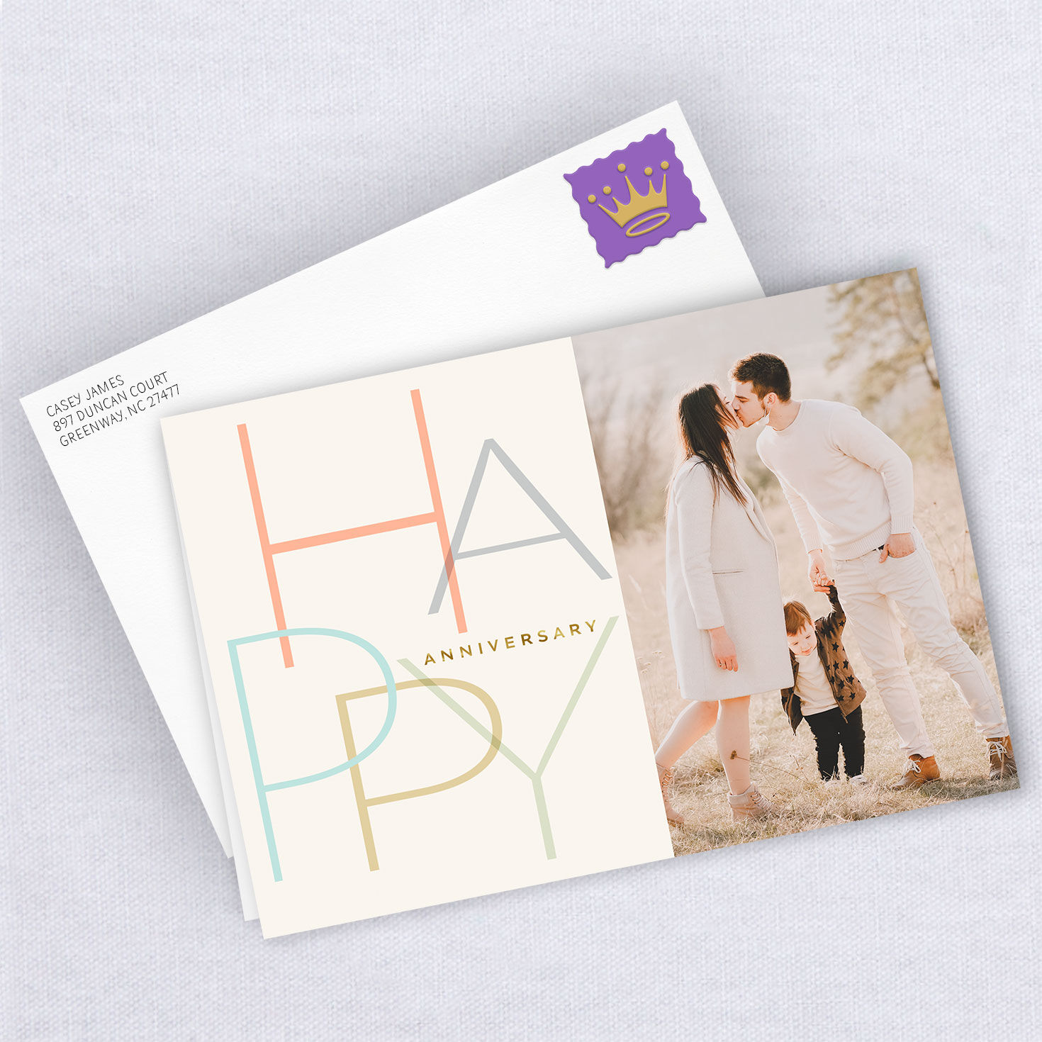 Personalized Always There for Each Other Anniversary Photo Card ...
