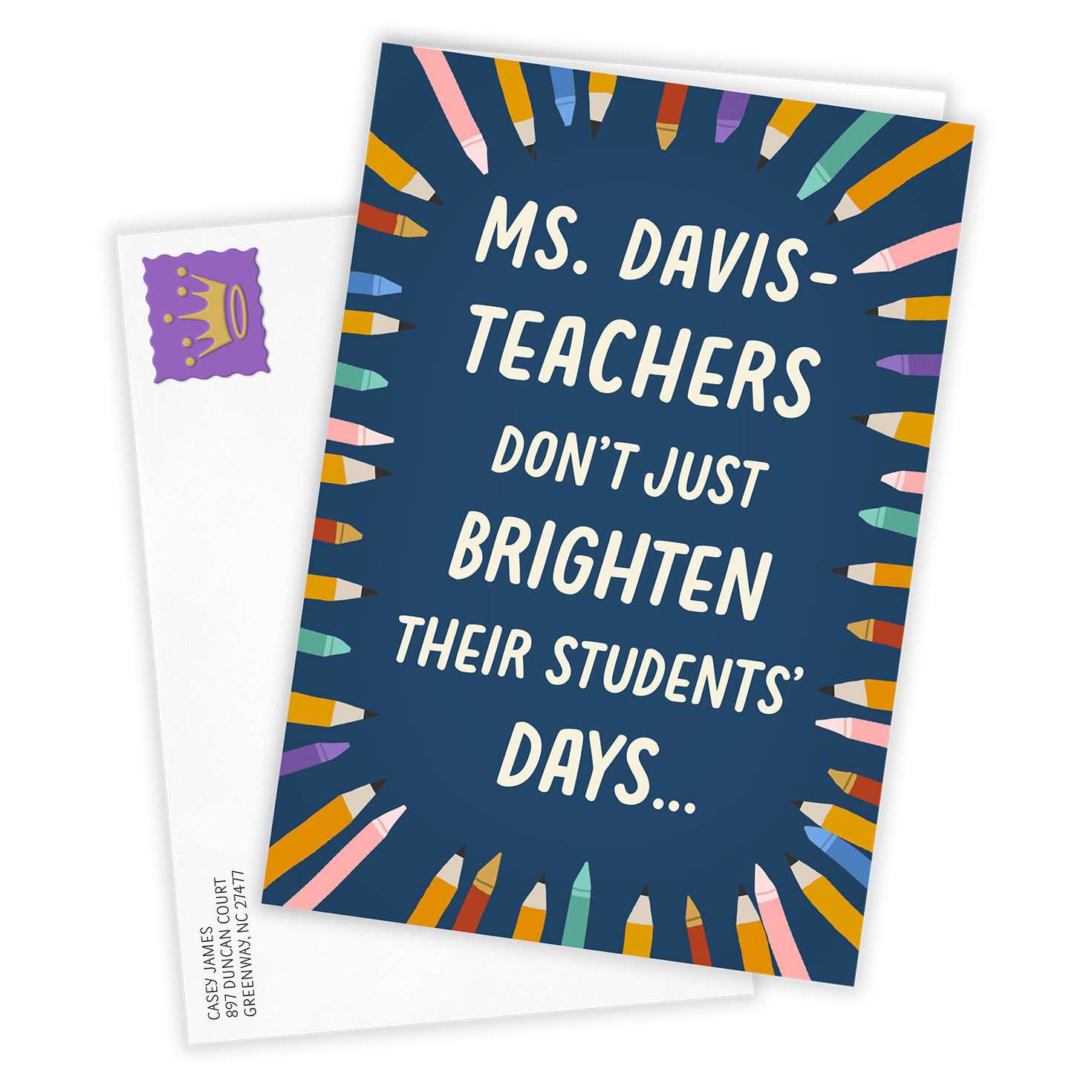 Pencils Custom Thank-You Card From Student - Greeting Cards | Hallmark