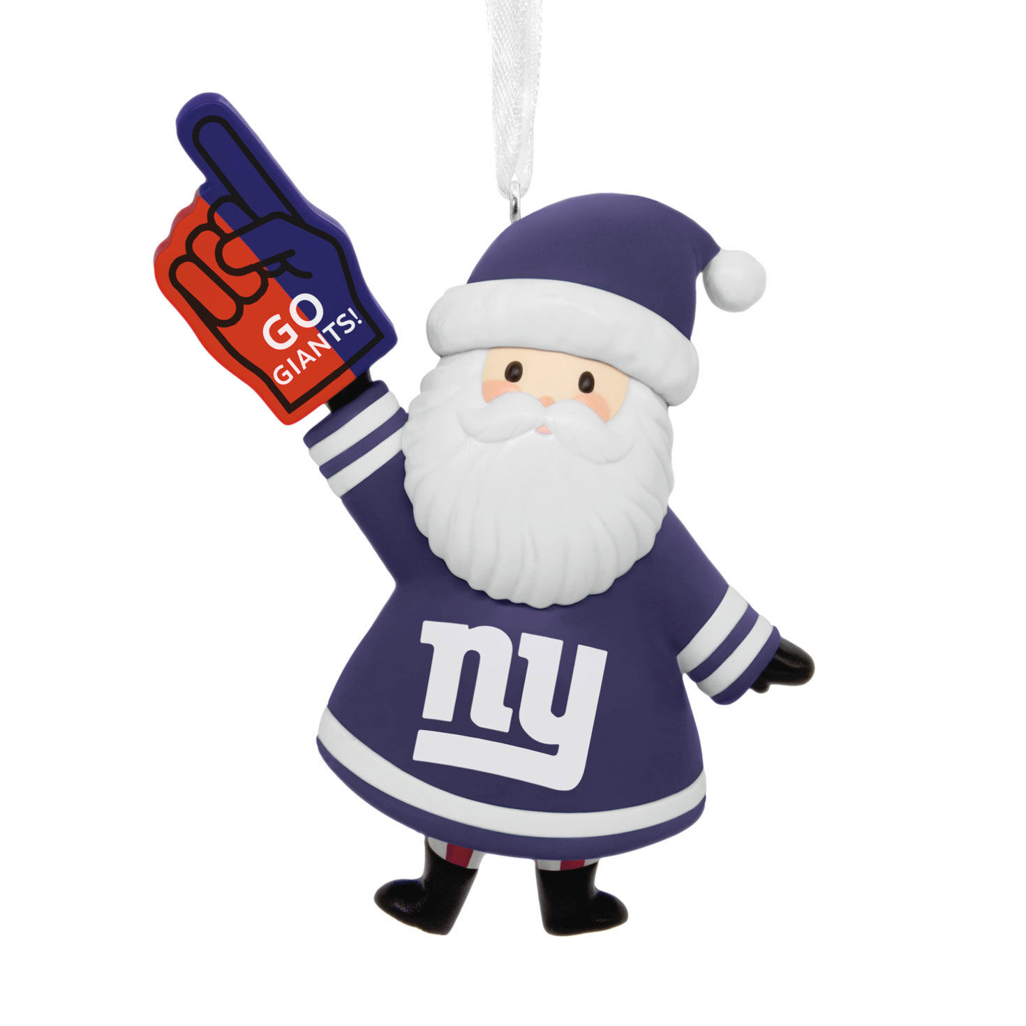 NFL New York Giants Santa Fan Hallmark Ornament - Hallmark Ornaments ...