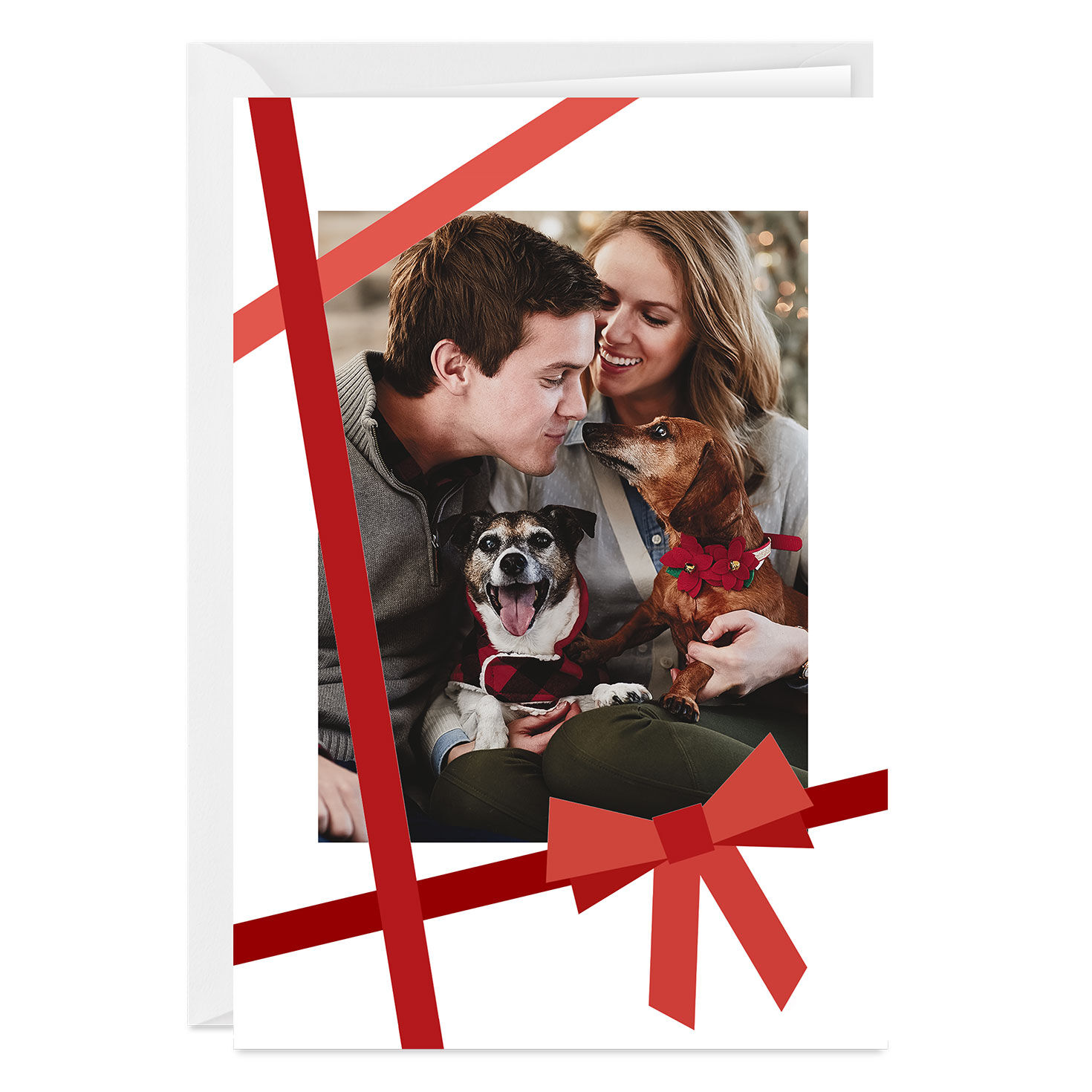 Modern Red Bow Custom Holiday Card - Greeting Cards | Hallmark