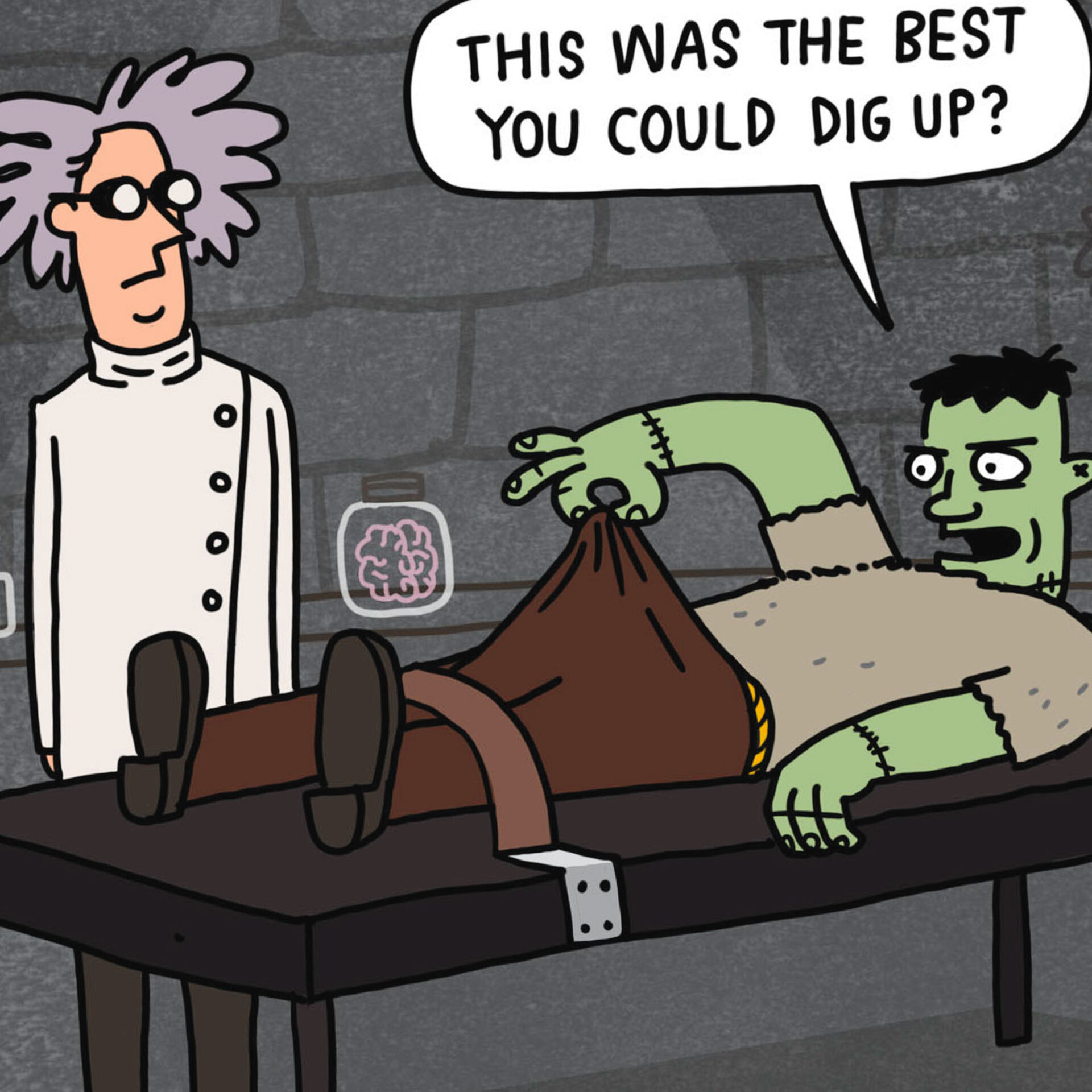 Frankensteins Parts Funny Halloween Card Greeting Cards Hallmark