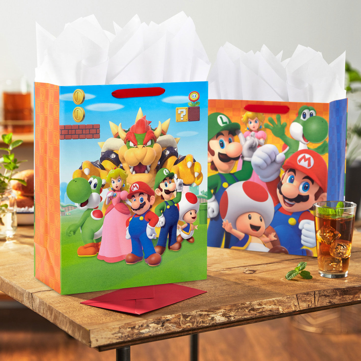 Nintendo Super Mario™ Video Game Fun 2-Pack Assorted Gift Bags - Gift ...