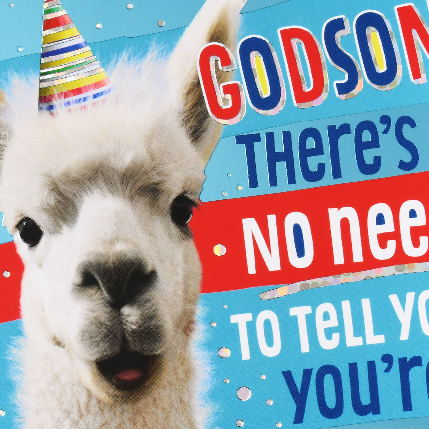 You're Made in God's Image Llama Birthday Card for Godson - Greeting ...