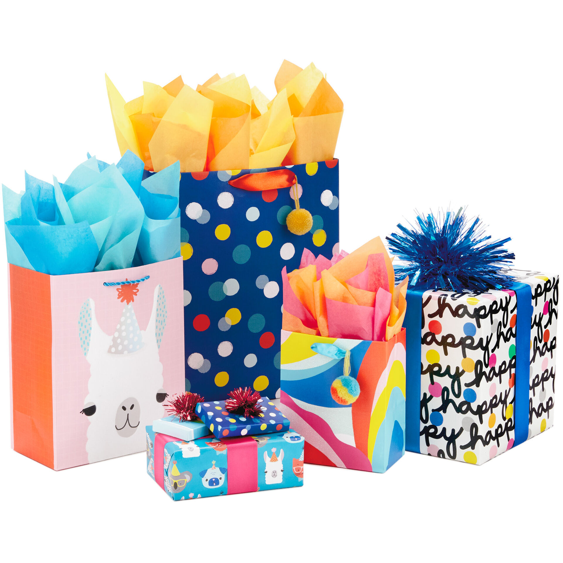 Bright & Modern Gift Wrap Collection - Gift Bags - Hallmark