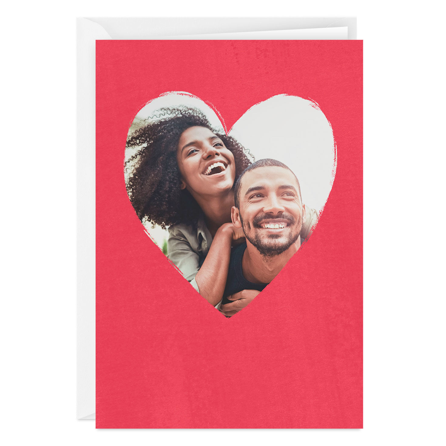 Personalized Red Heart Frame Photo Card - Greeting Cards | Hallmark
