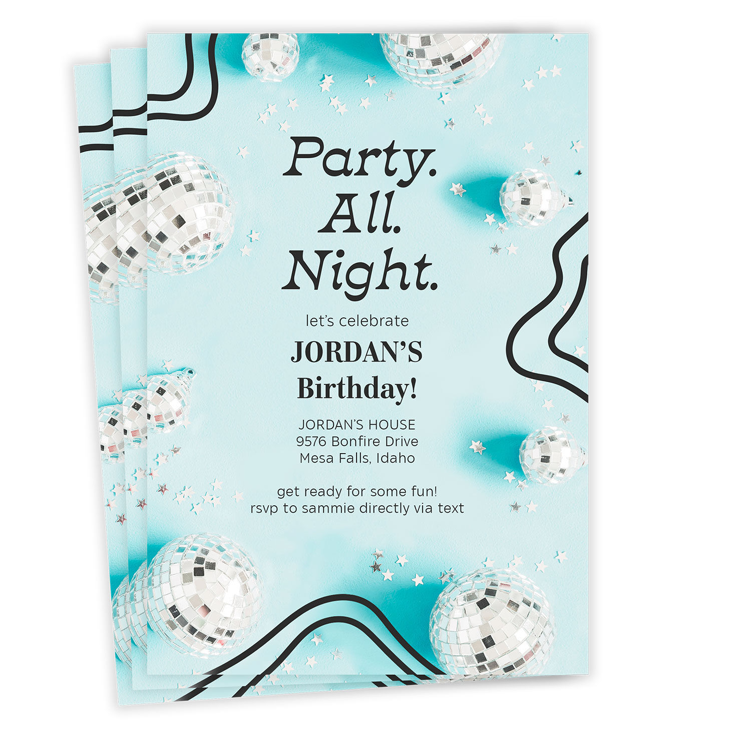 Shiny Disco Balls Party Invitation - Invitations | Hallmark