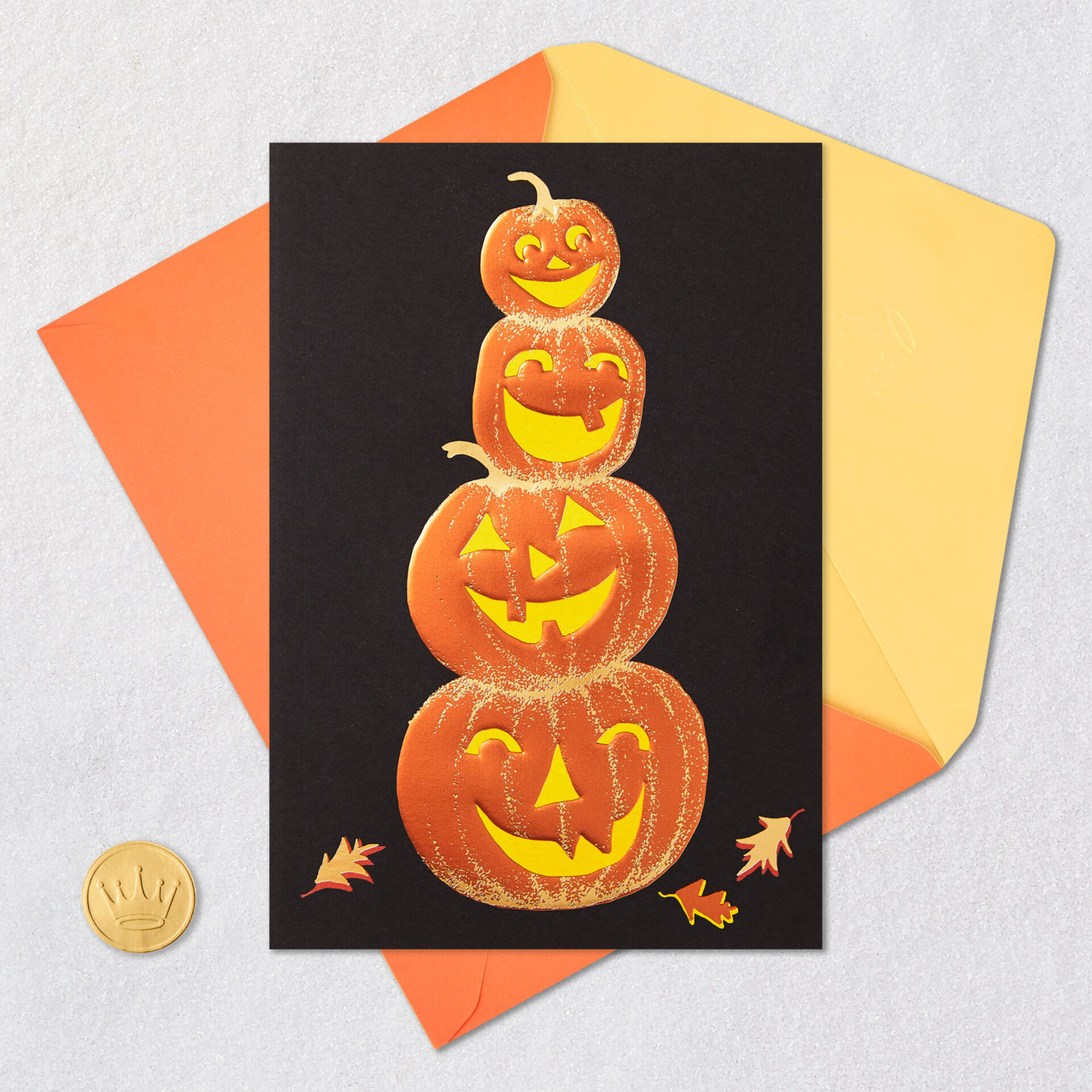 Stack of Pumpkins Halloween Card - Greeting Cards - Hallmark