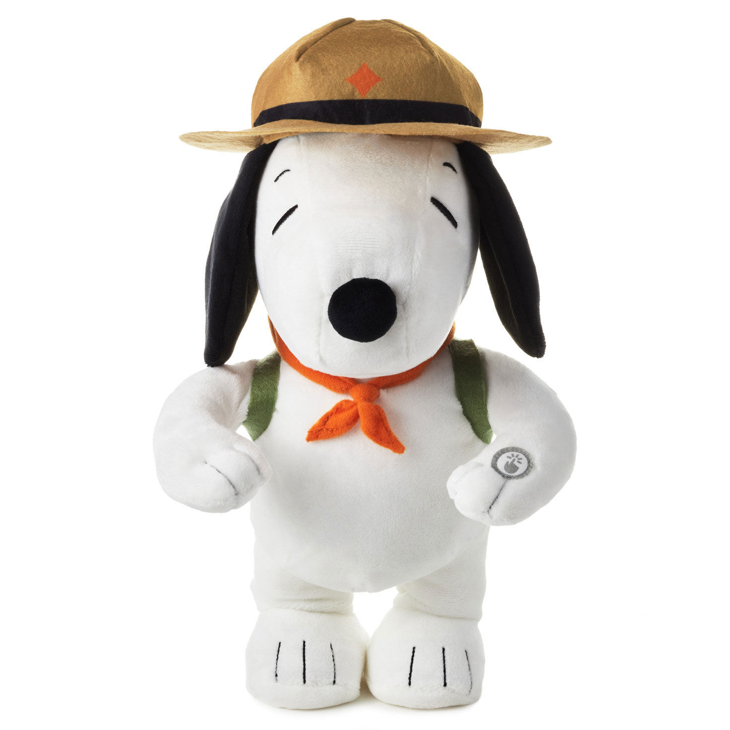 Peanuts® Beagle Scouts Snoopy Plush With Sound and Motion, 12" - Interactive Stuffed Animals ...