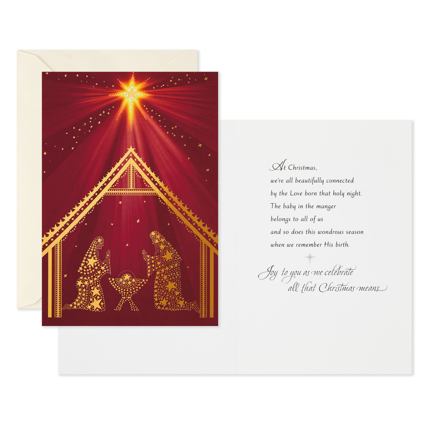 Gold Foil Nativity Boxed Christmas Cards, Pack of 16 - Boxed Cards ...
