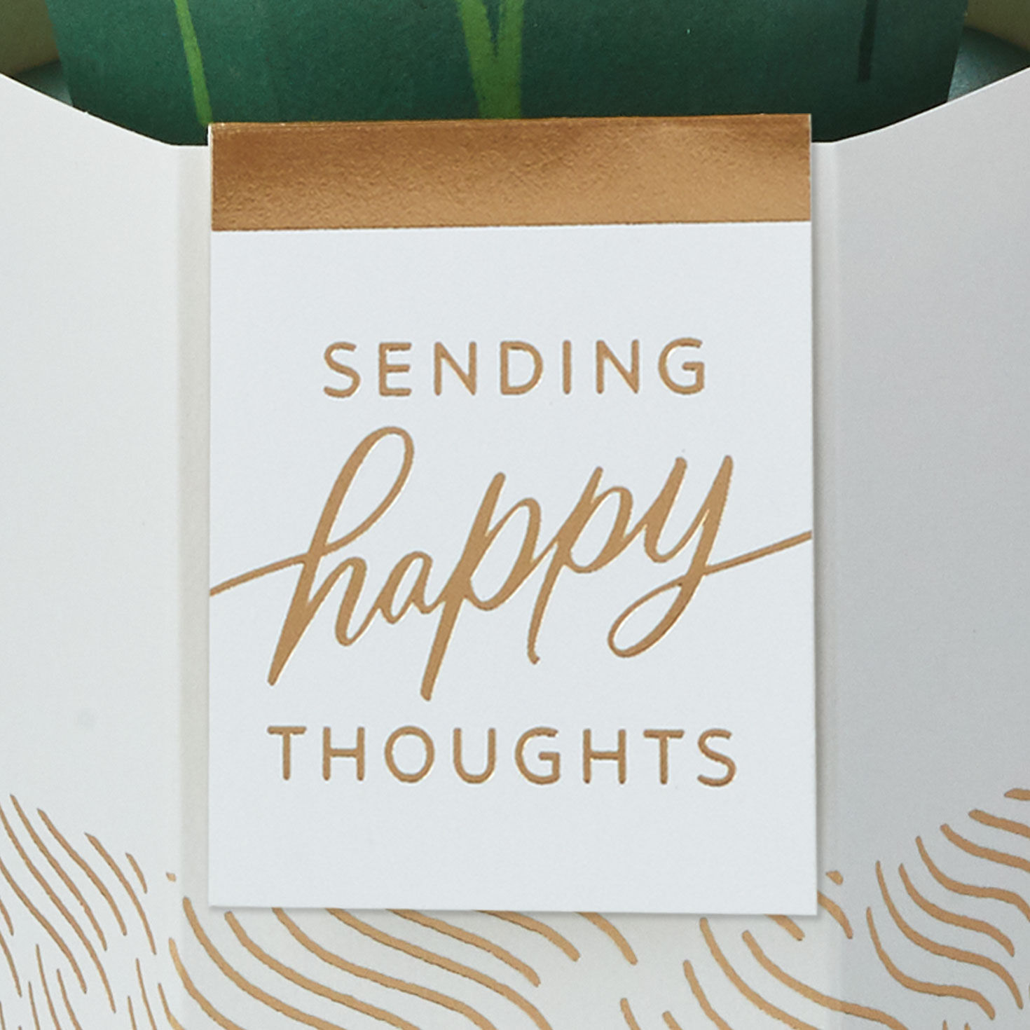 Happy Thoughts Flower Bouquet in Vase 3D Pop-Up Card - Greeting Cards ...