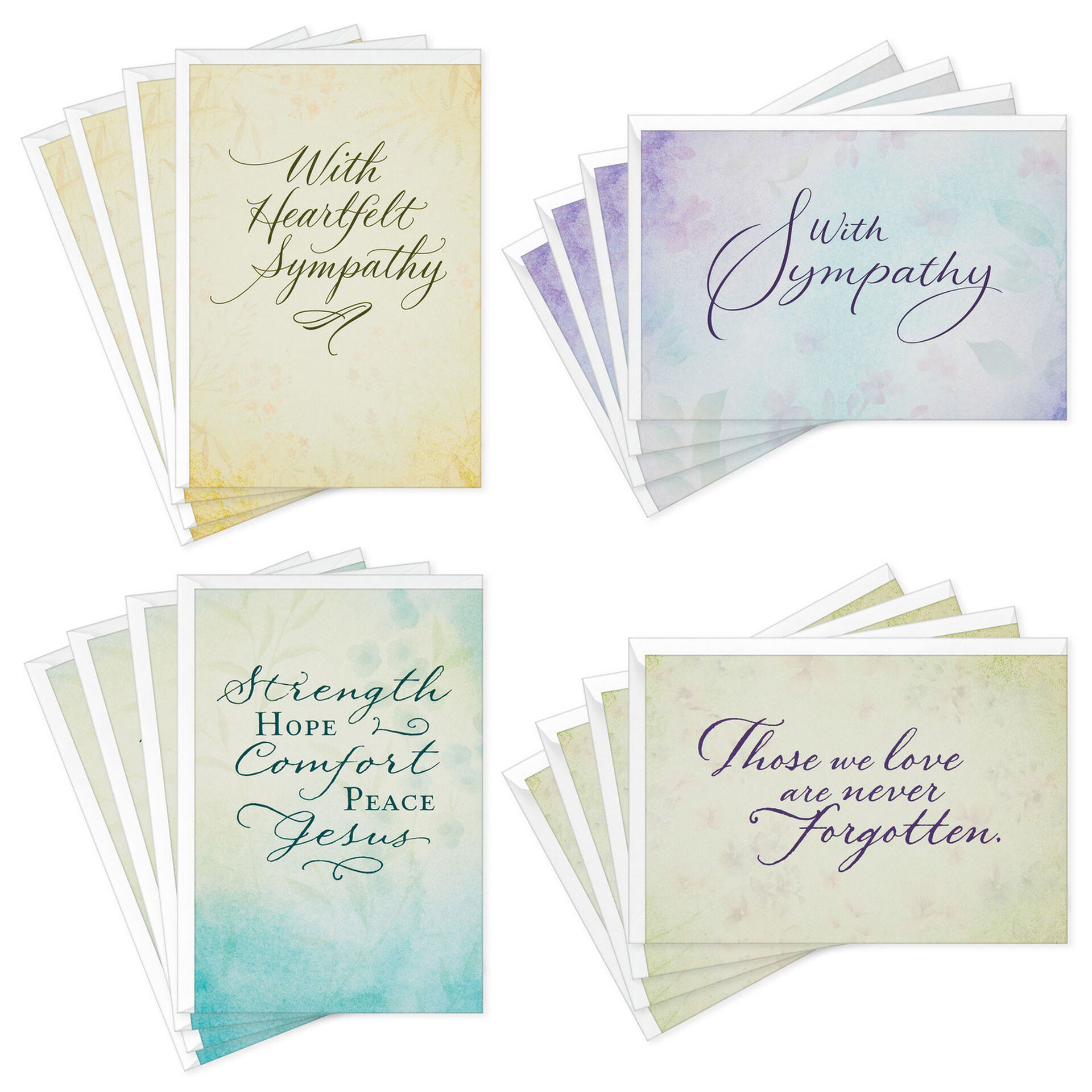 Simply Stated Boxed Religious Sympathy Cards Assortment, Pack of 12 ...