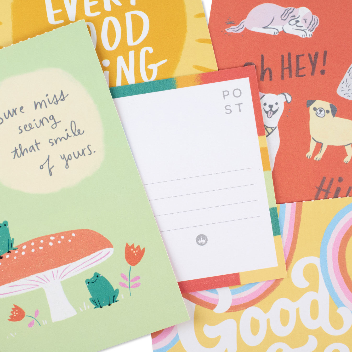 Good Vibes Assorted Multi-Occasion Postcards, Pack of 8 - Note Cards ...