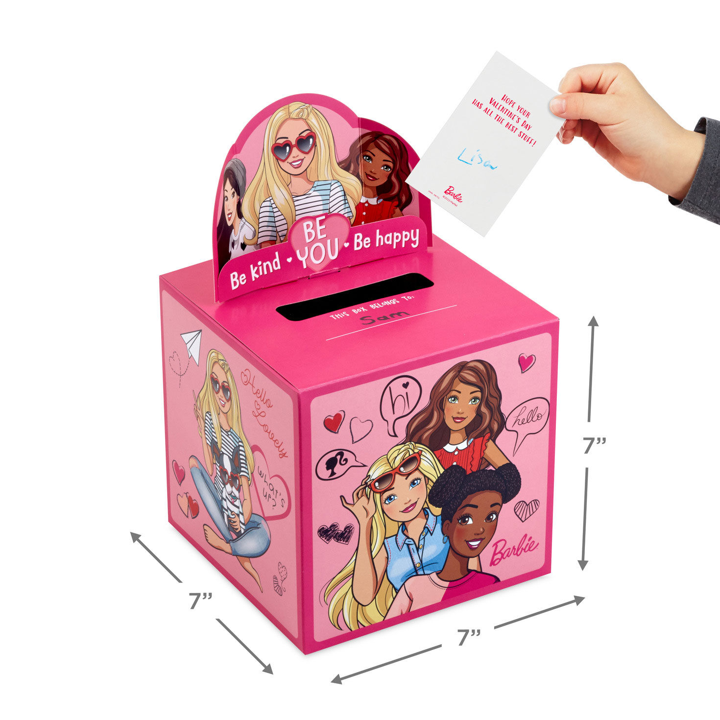 Barbie™ Be You Kids Classroom Valentines Set With Cards and Mailbox ...