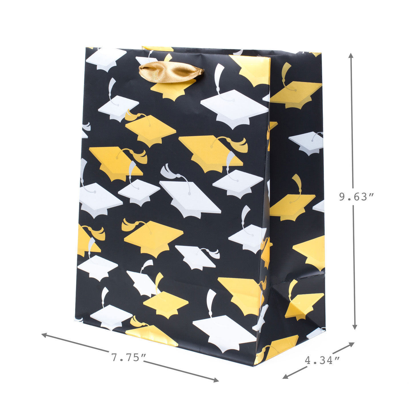 9.6" Grad Caps Medium Graduation Gift Bag With Tissue Paper - Gift Bags ...