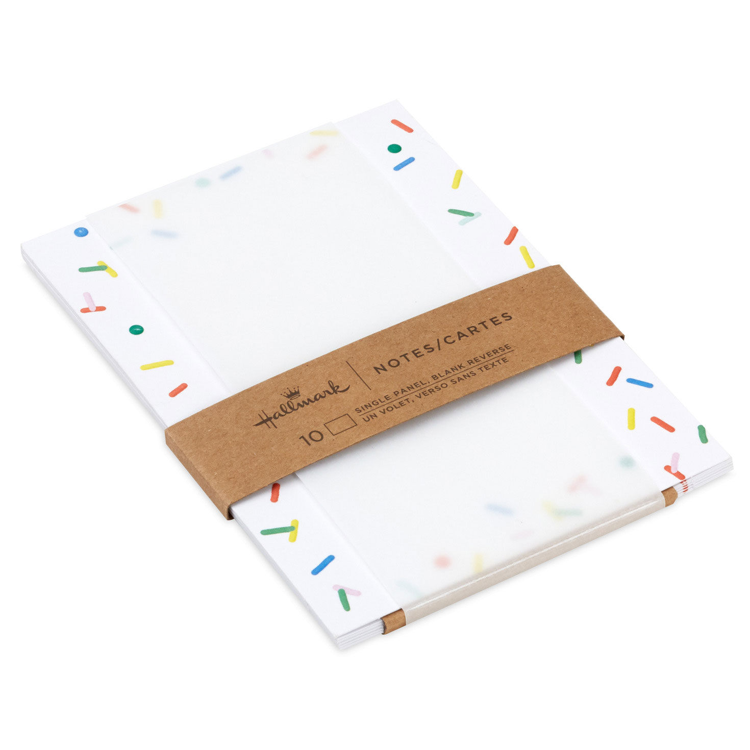 Confetti Sprinkles Border Flat Blank Notes, Pack of 10 - Note Cards ...
