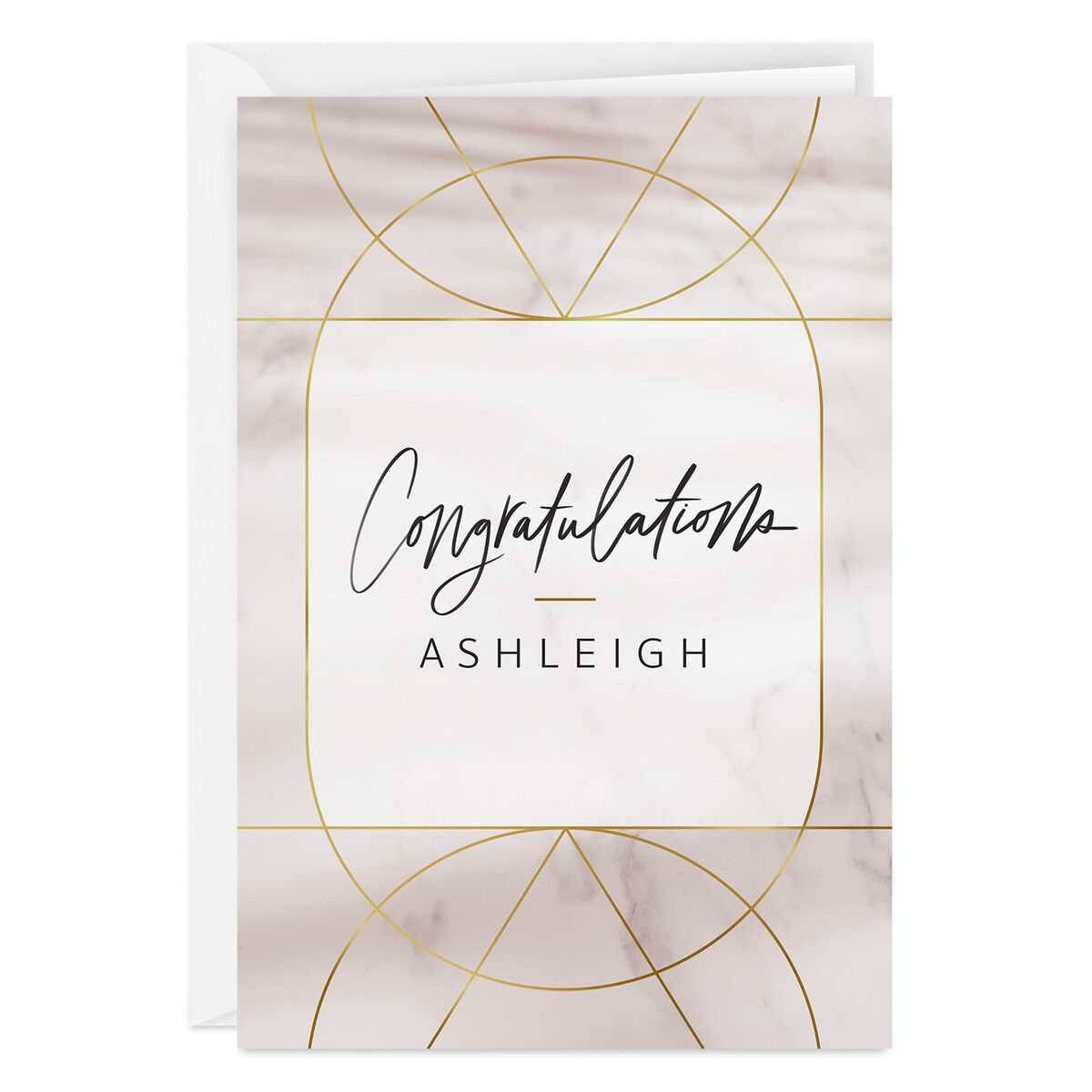 Personalized Gold Accents on Marble Card - Greeting Cards - Hallmark