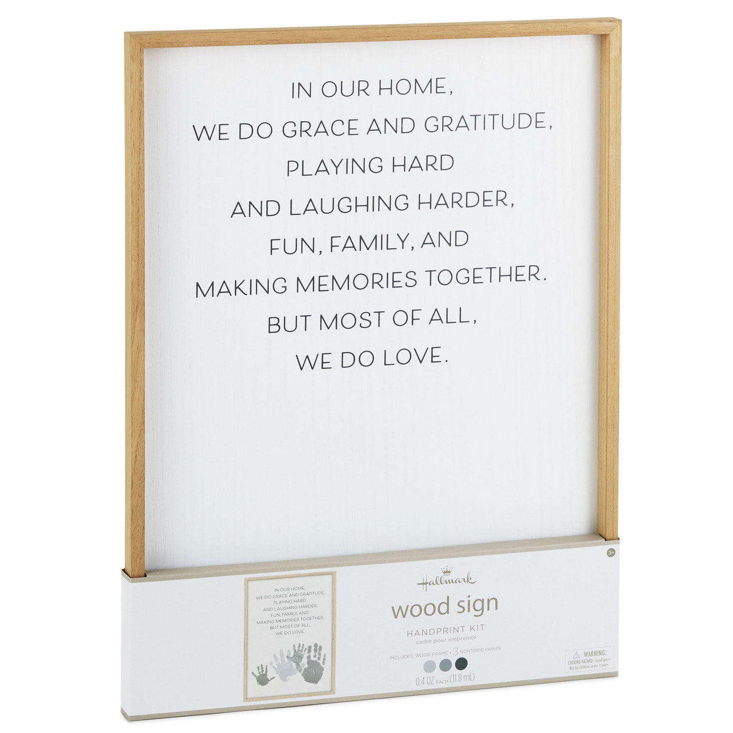 In Our Home We Do Love Wood Sign Family Handprint Kit - Plaques & Signs ...