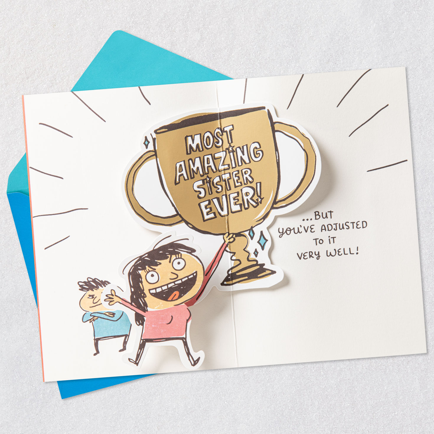 Amazing Funny Pop-Up Birthday Card for Brother From Sister - Greeting ...