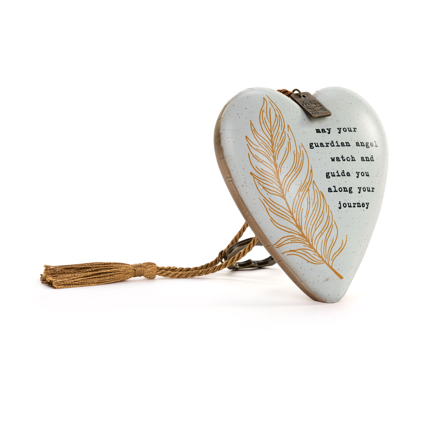 Demdaco Guardian Angel Art Heart With Key Stand - Tokens & Trinkets ...