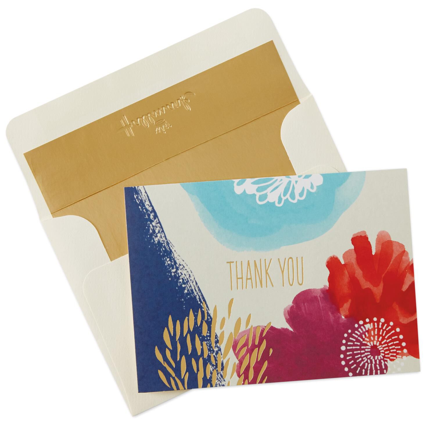 Painted Flowers Thank You Notes, Box of 10