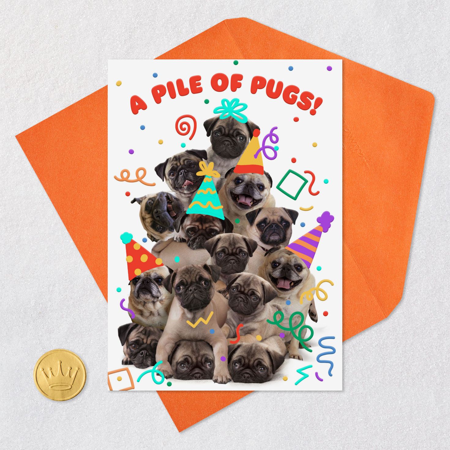 A Pile of Pugs Birthday Card - Greeting Cards | Hallmark