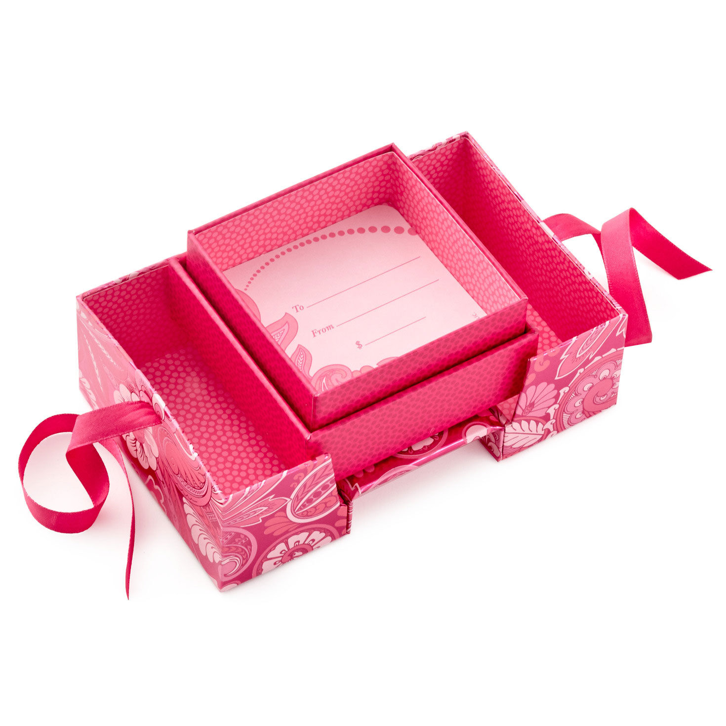 Pink Paisley Flowers Gift Card Holder Pop-Up Box - Gift Card Holders ...